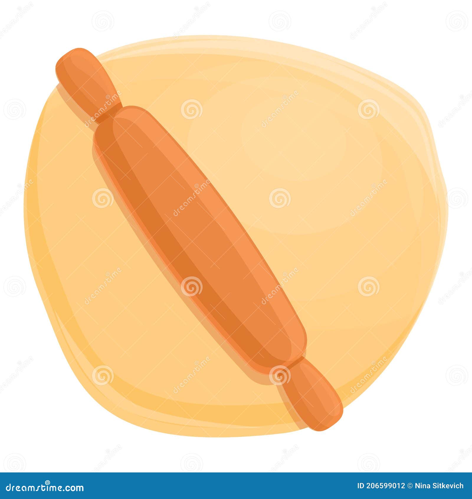 Dough Cooking Icon, Cartoon Style Stock Illustration - Illustration of ...