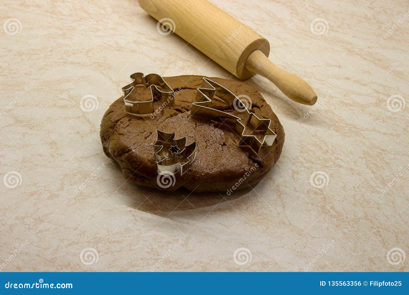 Dough for gingerbread stock photo. Image of molding - 135563356