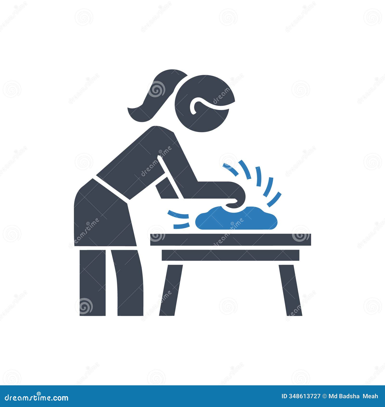 Dough Kneading Machine Icon Cartoon Vector | CartoonDealer.com #188626899