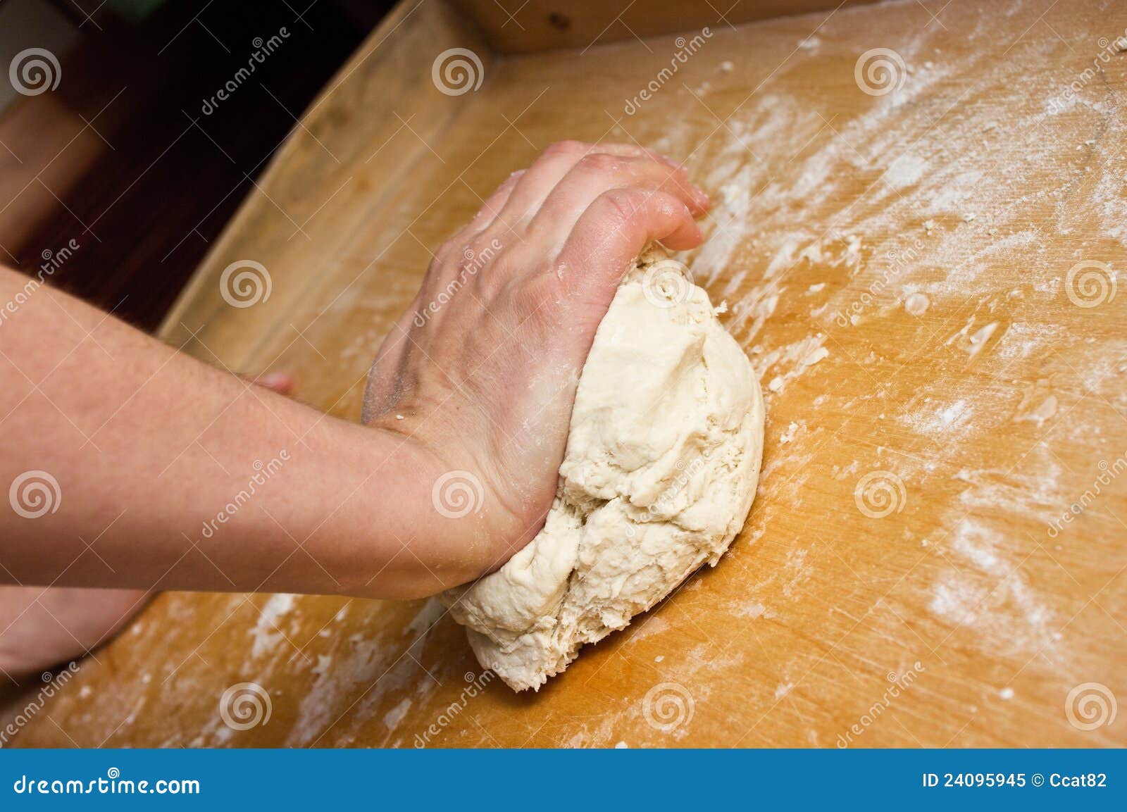 Dough making stock image. Image of meal, flour, cooking - 24095945
