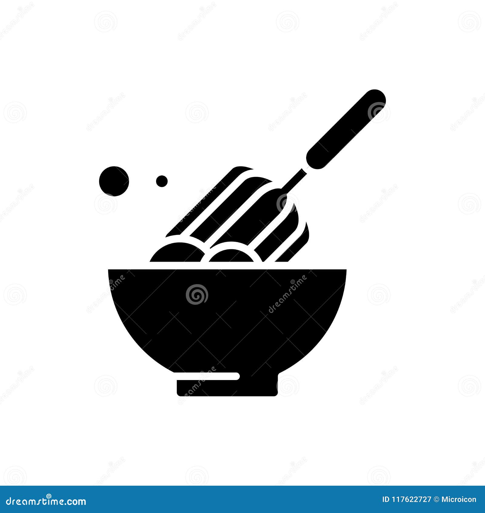 Dough Making Black Icon Concept. Dough Making Flat Vector Symbol, Sign ...