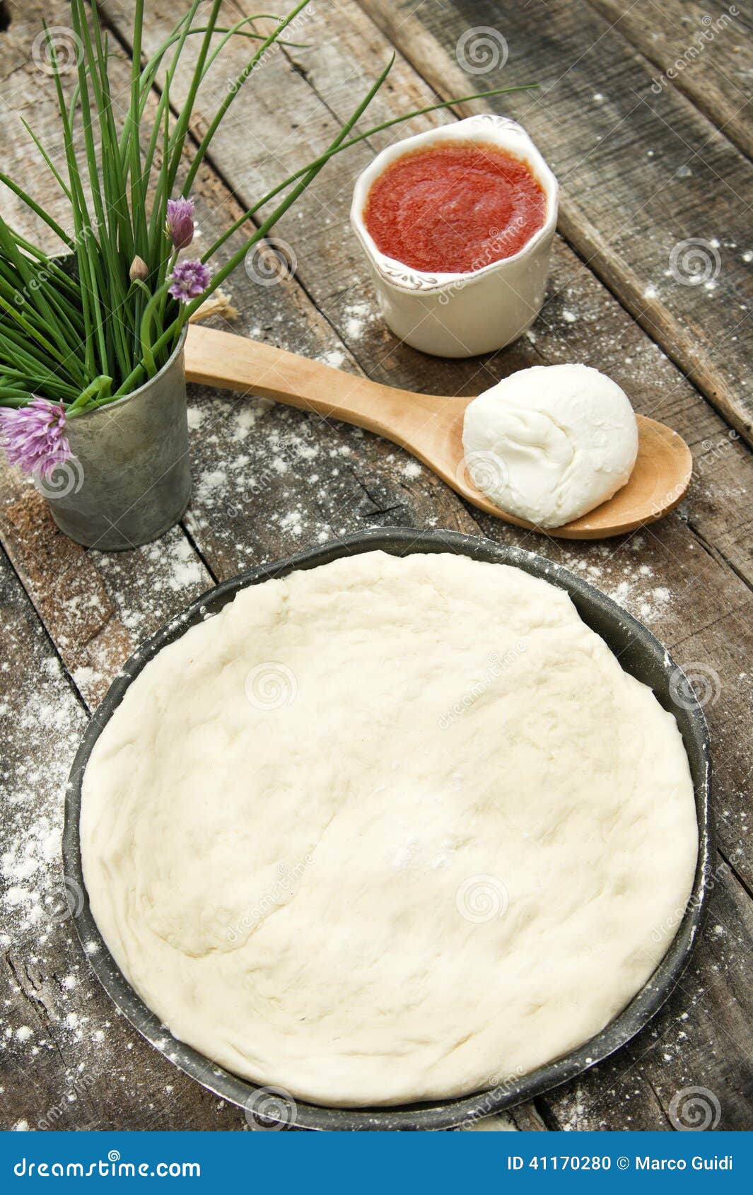 Dough for the pizza base stock photo. Image of dough - 41170280
