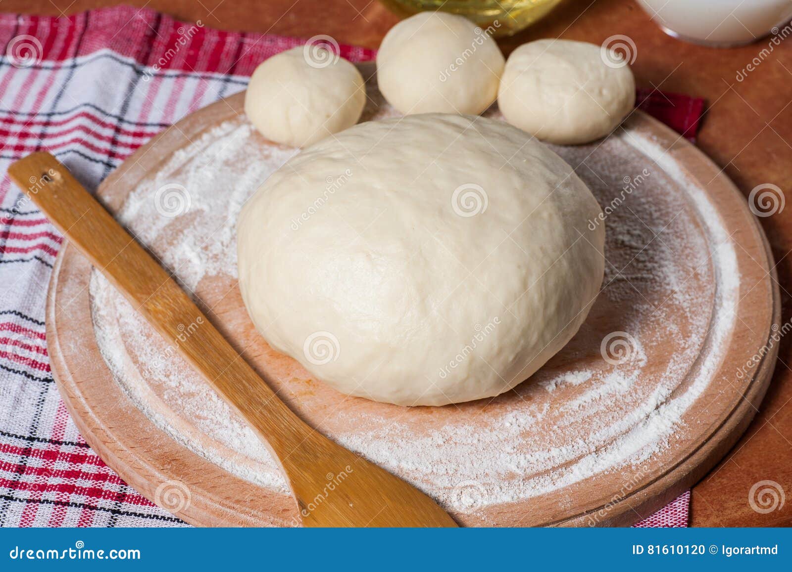 Dough stock photo. Image of rolling, board, flour, kitchen - 81610120