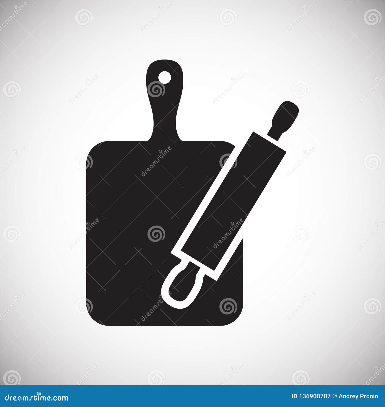 Dough And Roller Pin Line And Solid Icon. Roll Out The Pastry Symbol ...