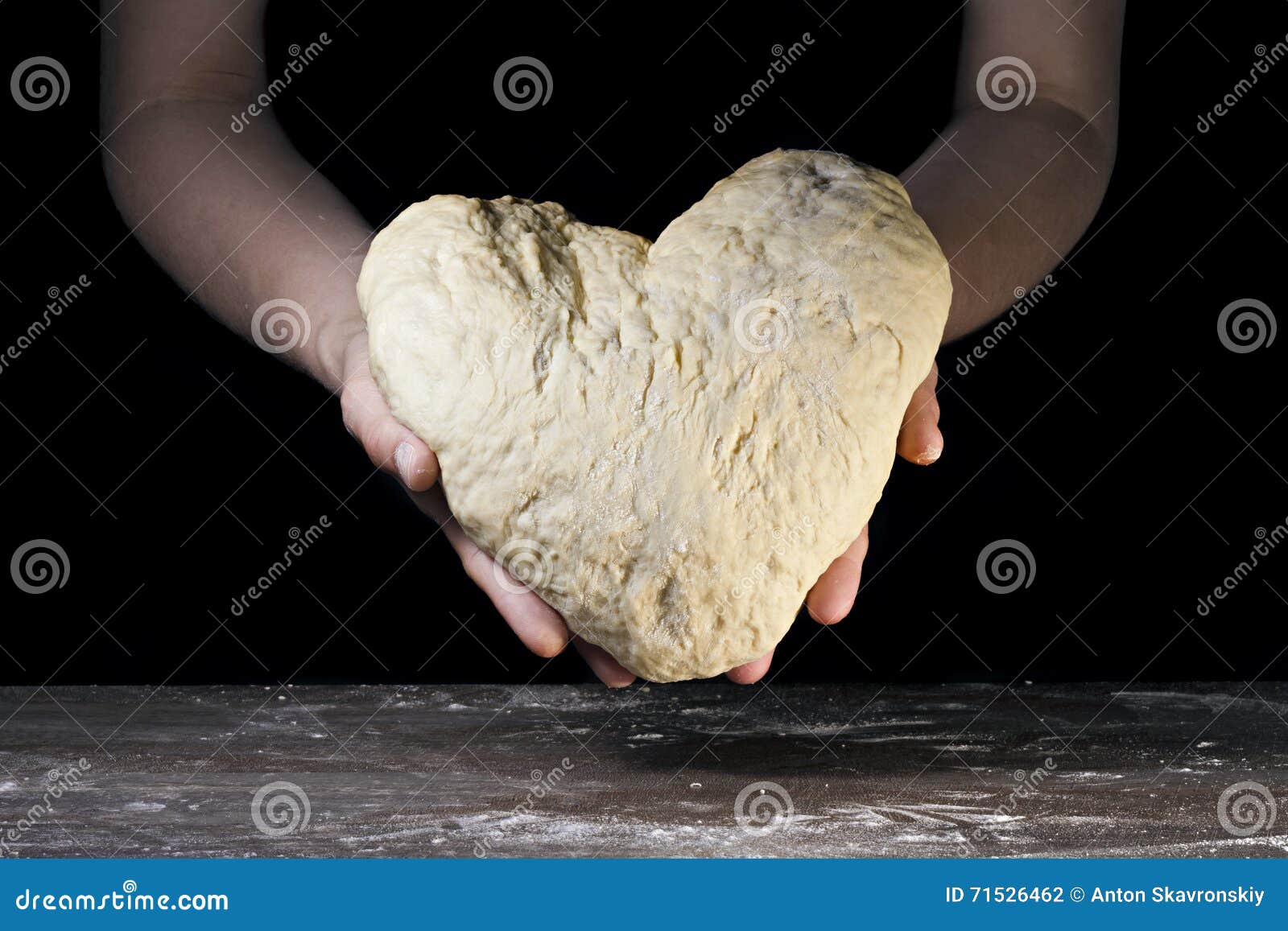 Dough in the Shape of Heart Color Stock Photo - Image of ingredient ...
