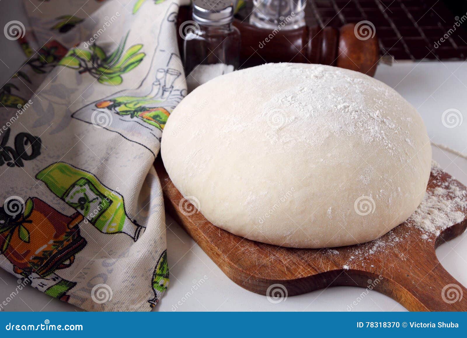 The dough on the table. stock photo. Image of dinner - 78318370