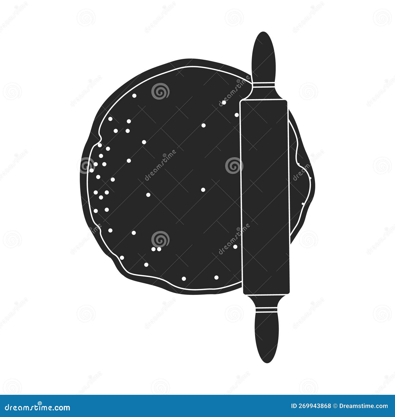 Dough Vector Icon.Black Vector Icon Isolated on White Background Dough ...