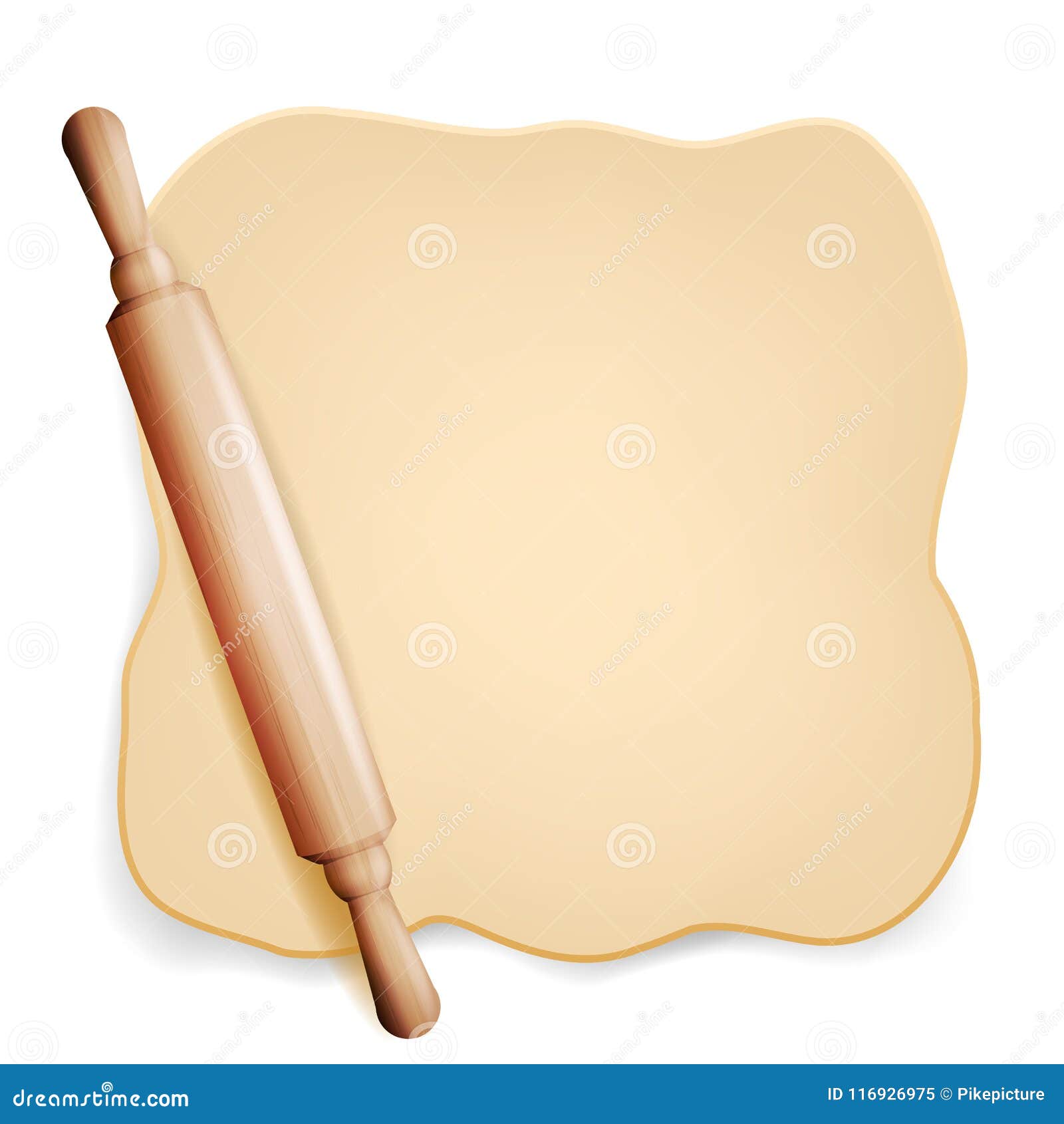 Dough Vector. Rolling Pin. Dough for Pizza or Bread. Brochure Element ... Dough Vector. Rolling Pin. Dough for Pizza or Bread. Brochure Element ...