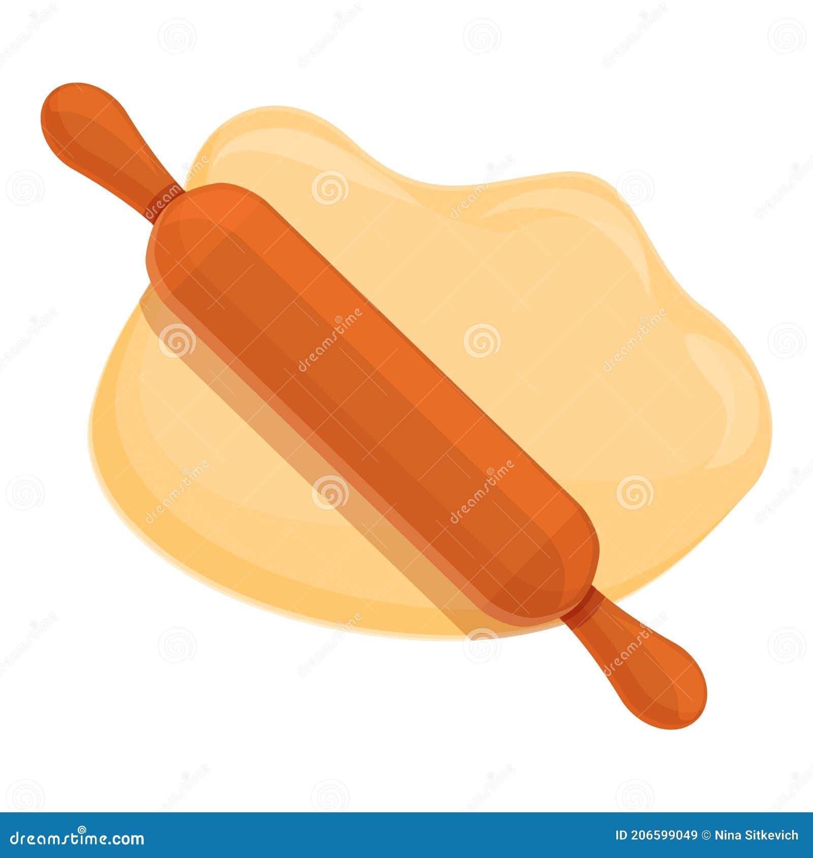 Dough Wheat Icon, Cartoon Style Stock Illustration - Illustration of ...
