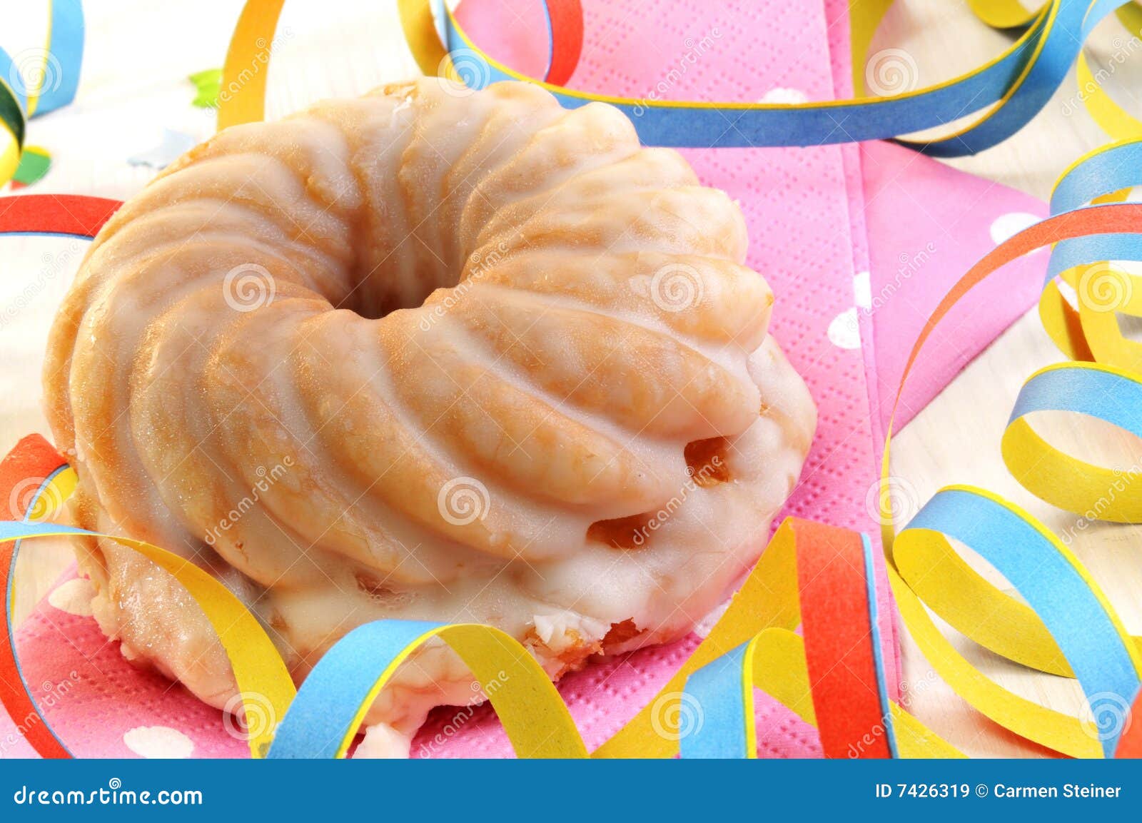Doughnut stock image. Image of bakery, party, sweet, streamer - 7426319