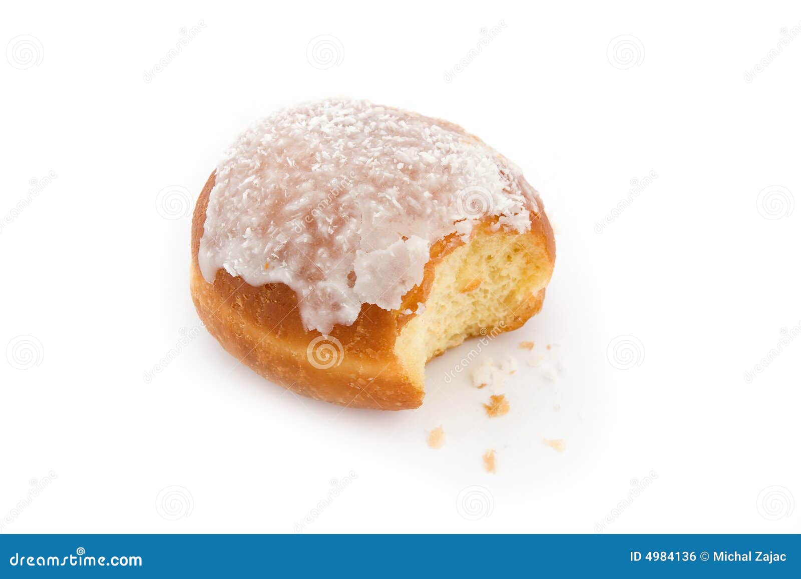 Doughnut bitten stock photo. Image of doughnut, sugar - 4984136