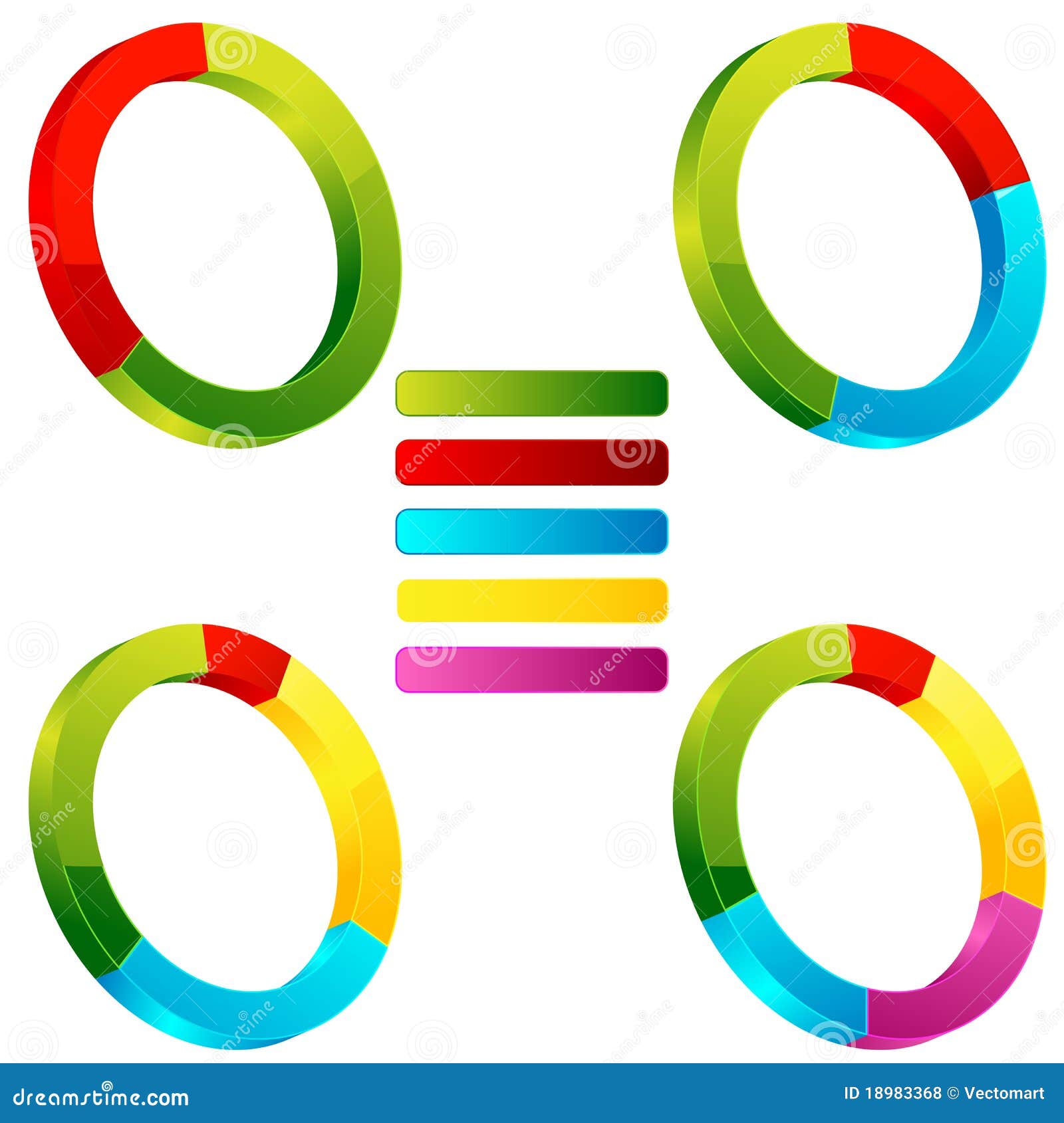 Doughnut Chart Line Black Icon. Record Keeping Concept. Visual ...