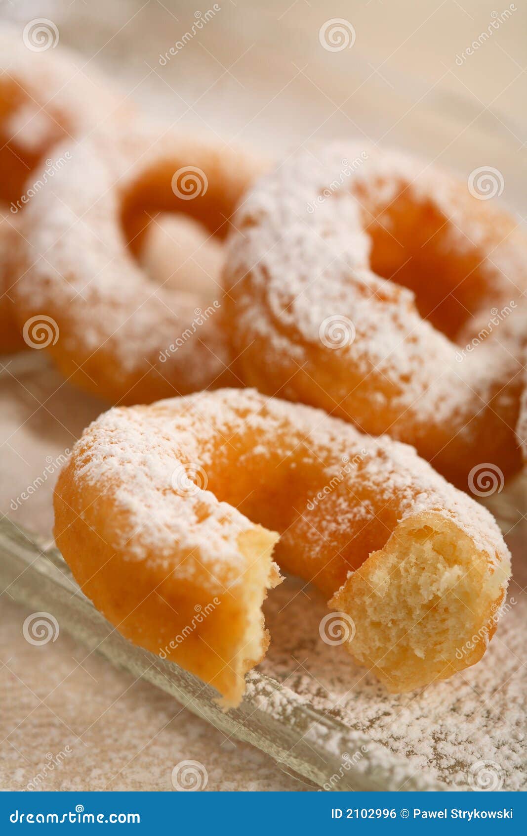Doughnut Covered Icing Sugar Stock Photo - Image of liquid, luxury: 2102996