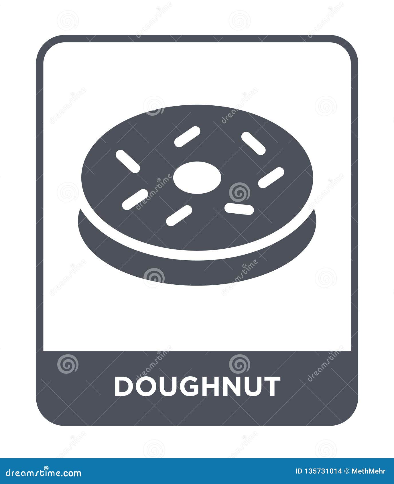 Doughnut Icon in Trendy Design Style. Doughnut Icon Isolated on White ...