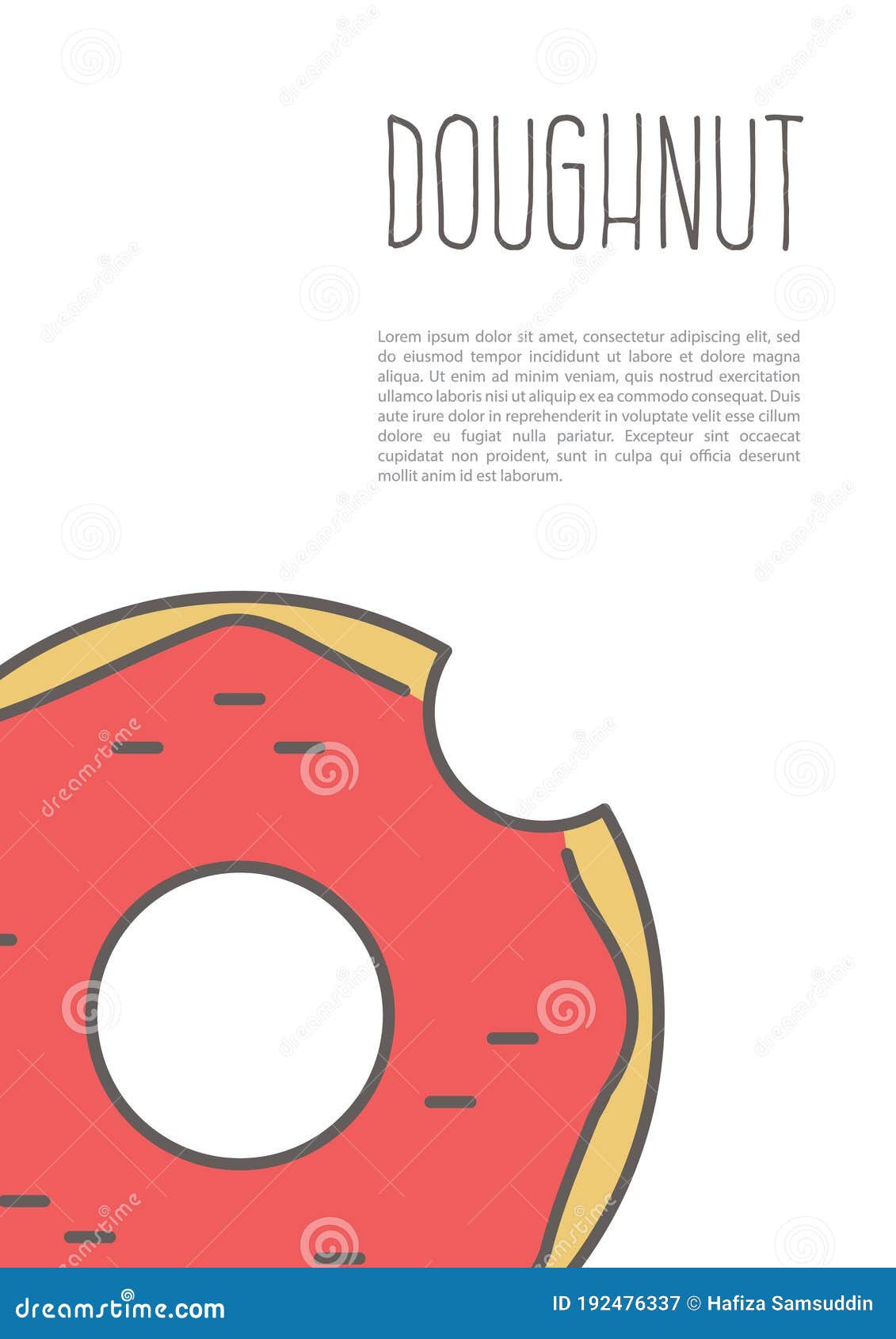 Doughnut Poster. Vector Illustration Decorative Design Stock Vector ...