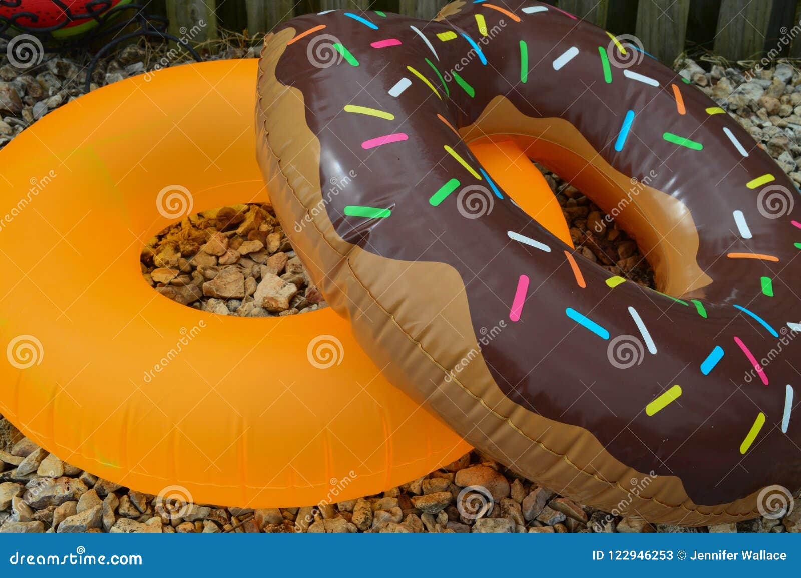 Doughnut Shaped Pool Floats Stock Image - Image of ring, donuts: 122946253