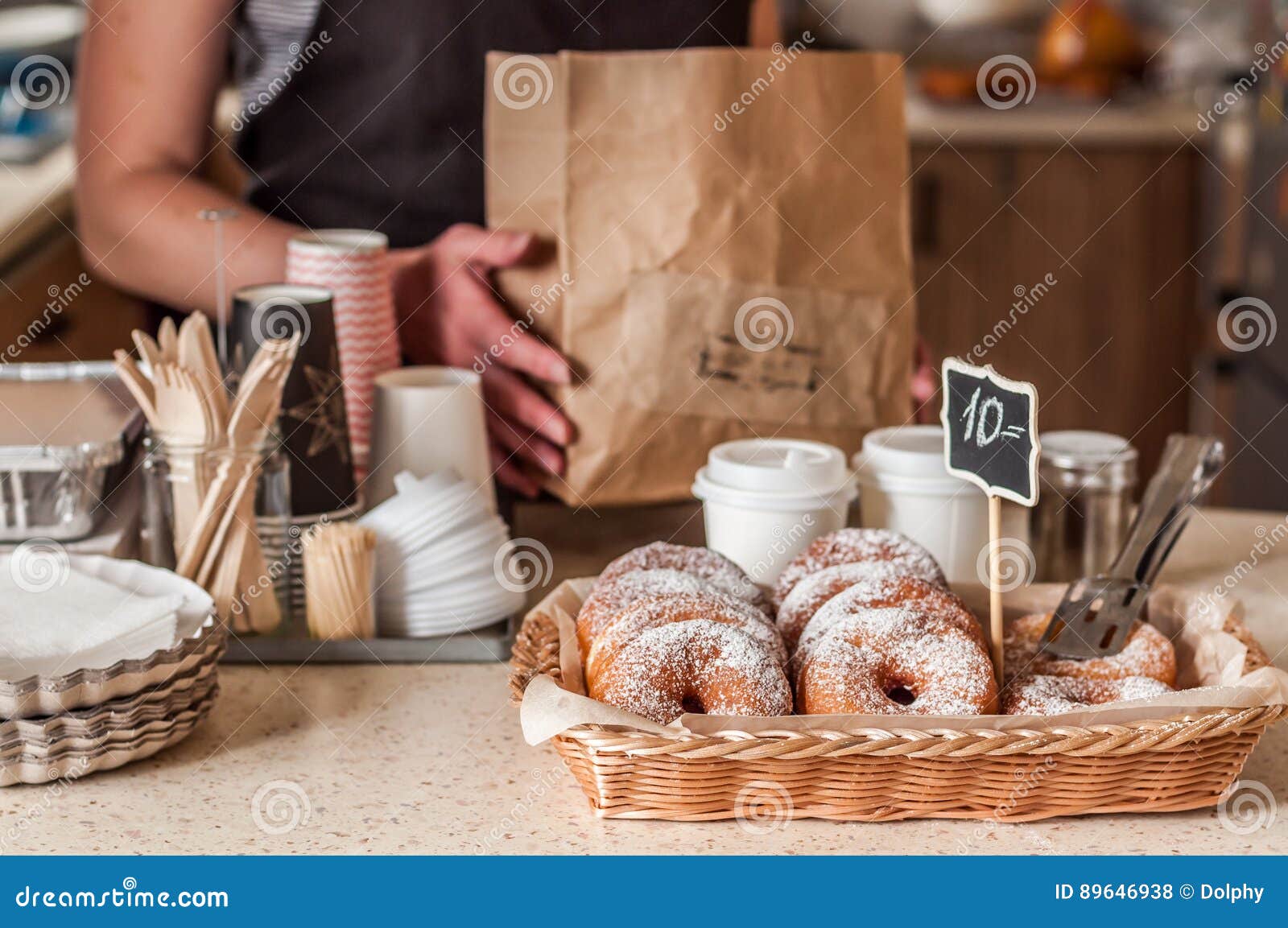 Doughnut Store Counter stock photo. Image of fried, counter - 89646938