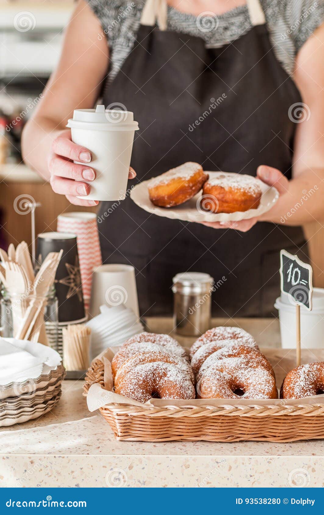 Doughnut Store Counter stock photo. Image of icing, counter - 93538280