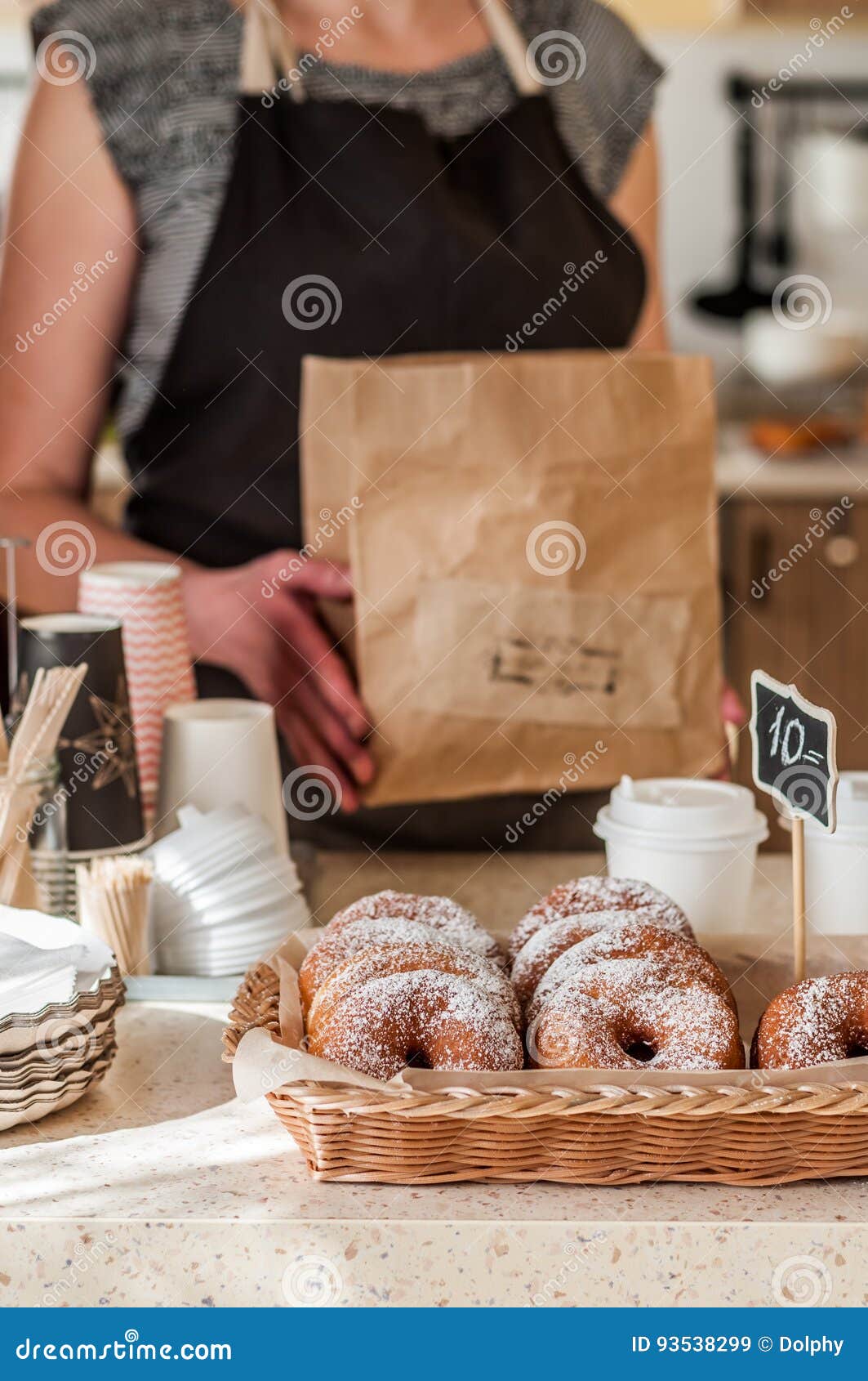 Doughnut Store Counter stock image. Image of delicious - 93538299
