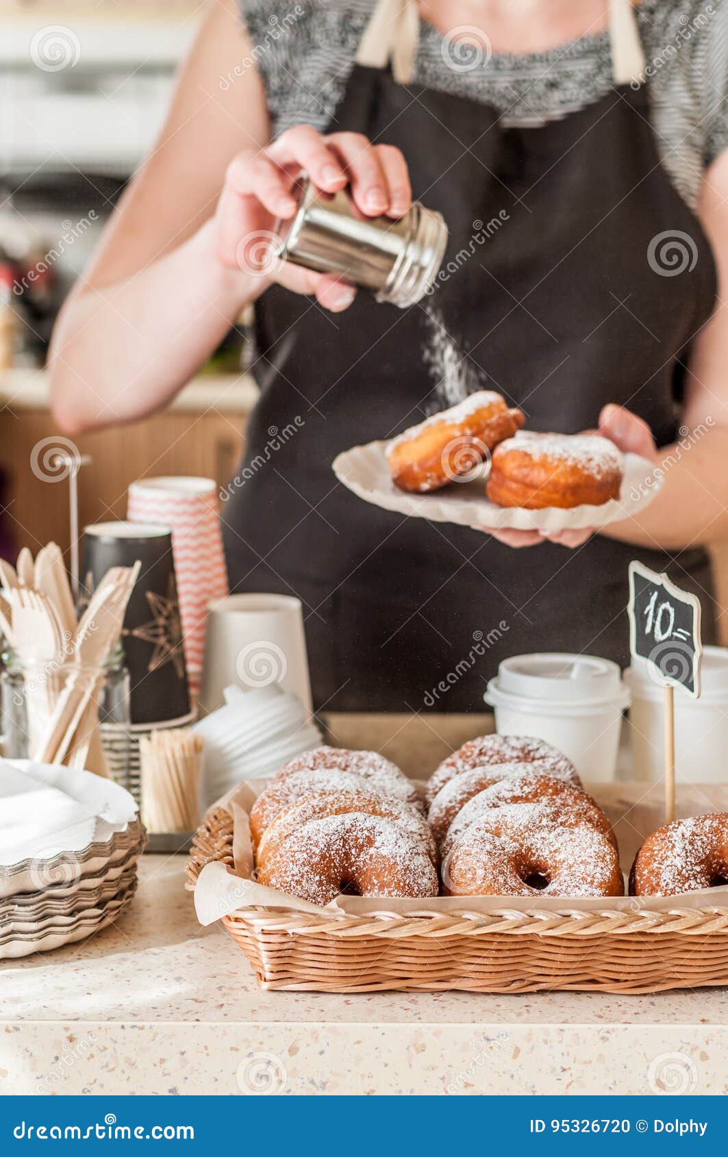 Doughnut Store Counter stock photo. Image of background - 95326720