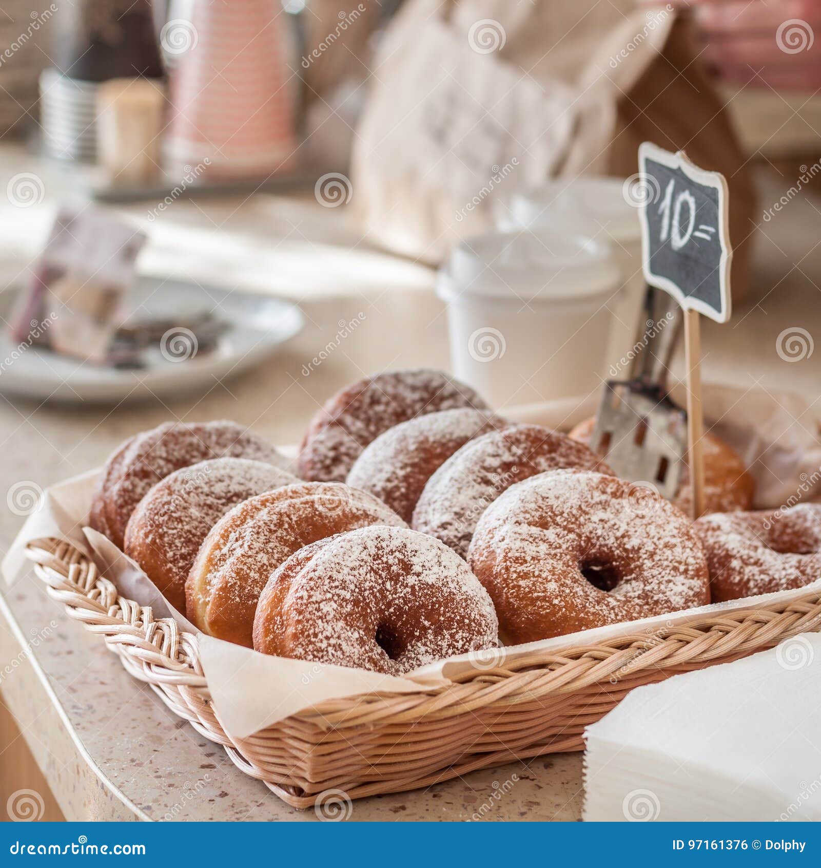 Doughnut Store Counter stock photo. Image of away, market - 97161376
