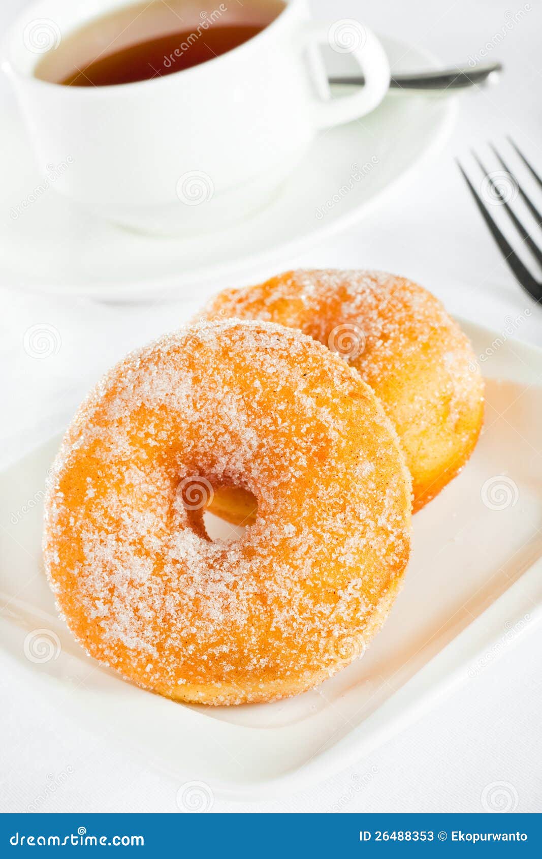 Doughnut and tea stock image. Image of flavour, healthy - 26488353