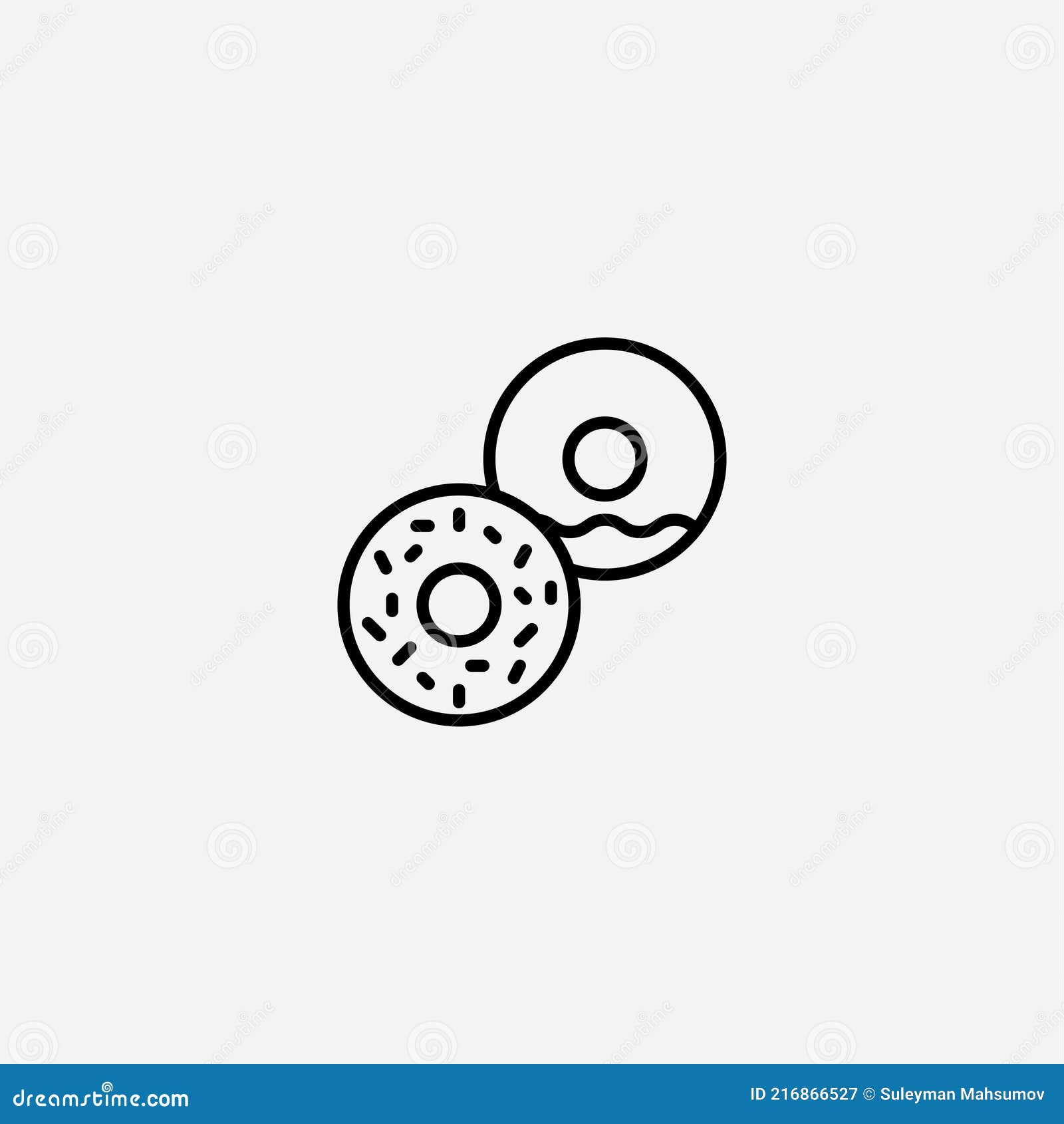 Doughnut Vector Icon Sign Symbol Stock Vector - Illustration of white ...