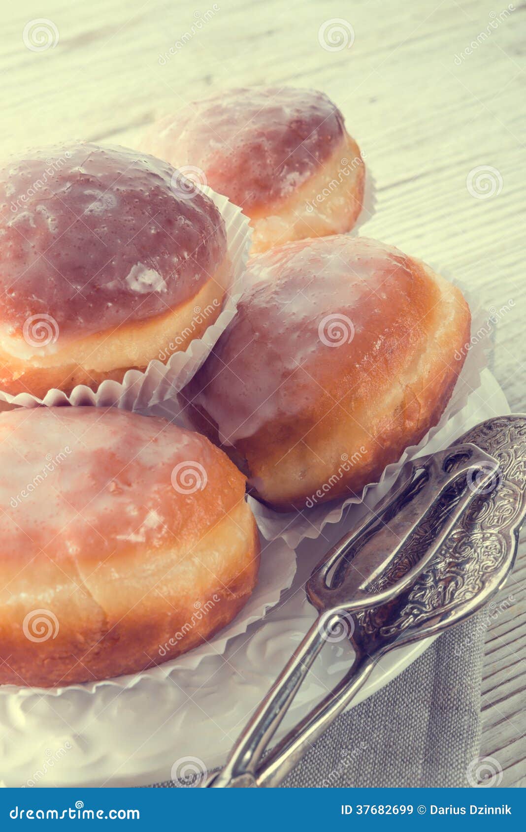 Doughnut - vintage style stock image. Image of plate - 37682699