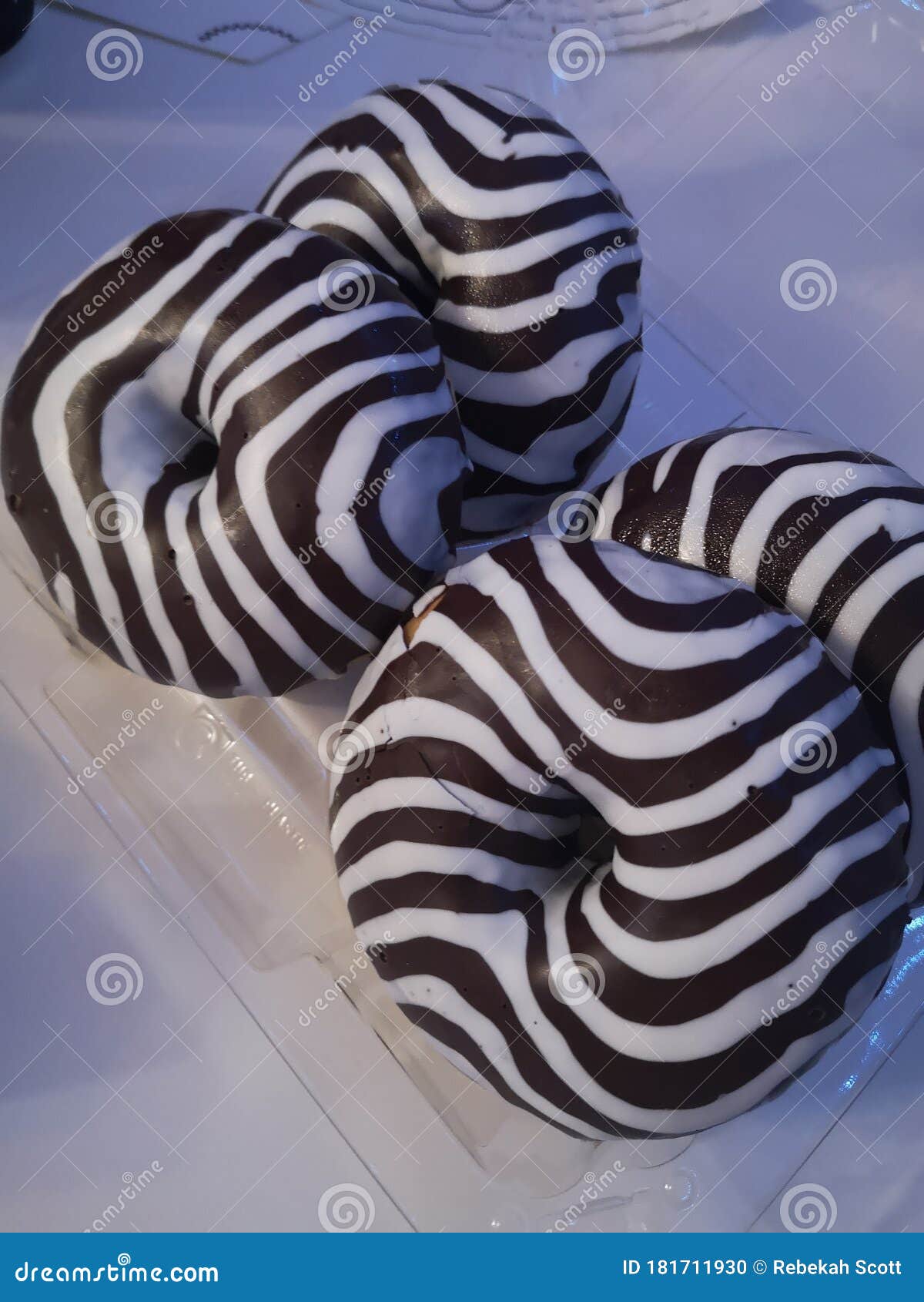Doughnut Zebra Style Themed Icing Treats Stock Photo - Image of themed ...