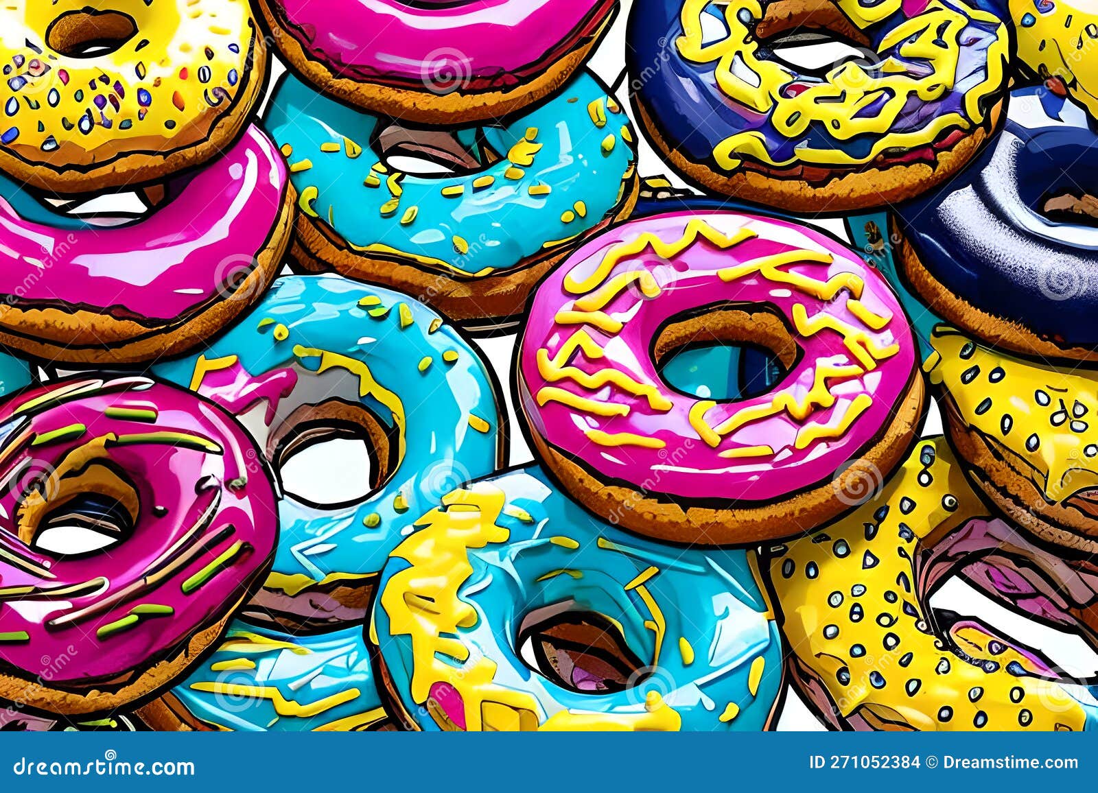 Doughnuts Of Different Colors Stock Photography | CartoonDealer.com ...