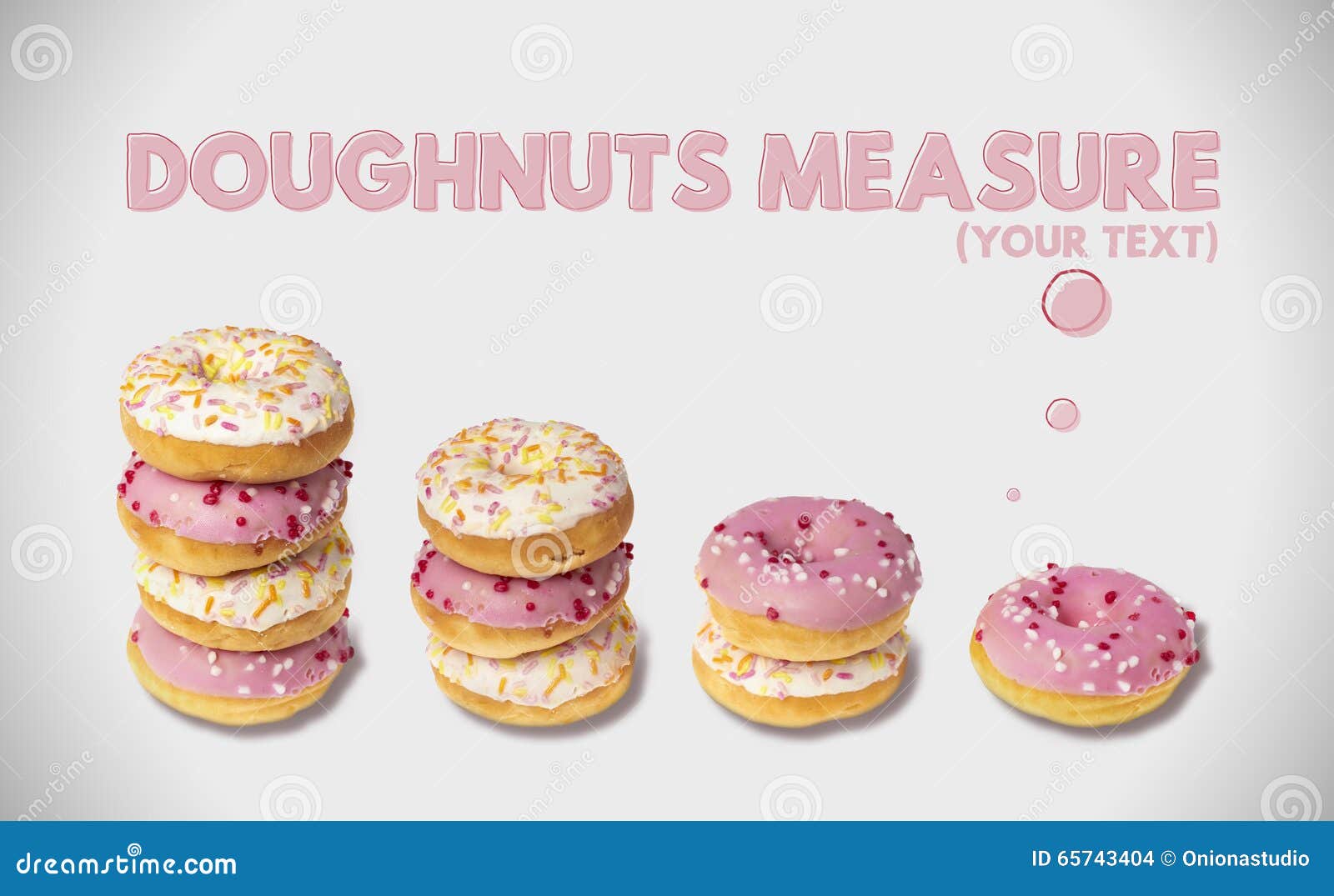 Doughnuts measure set stock photo. Image of text, taste - 65743404