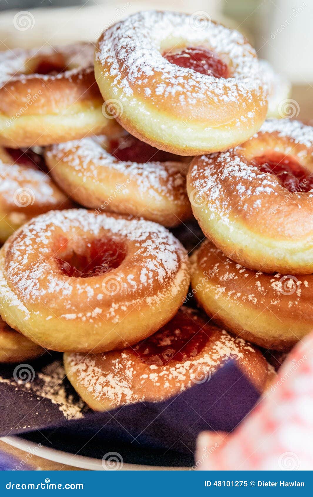 Doughnuts on a plate stock image. Image of donut, hole - 48101275