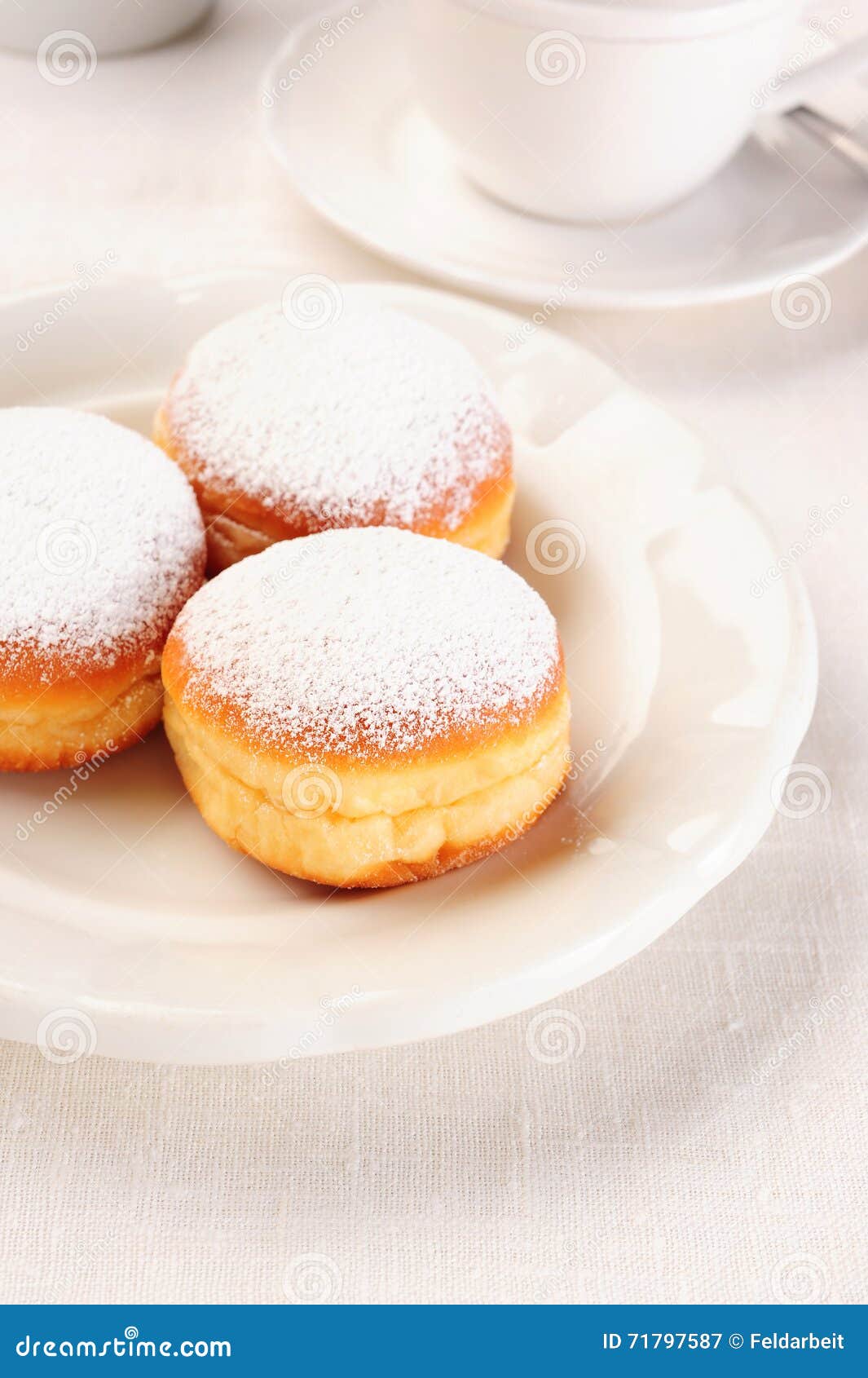 Doughnuts on plate stock image. Image of donuts, cake - 71797587