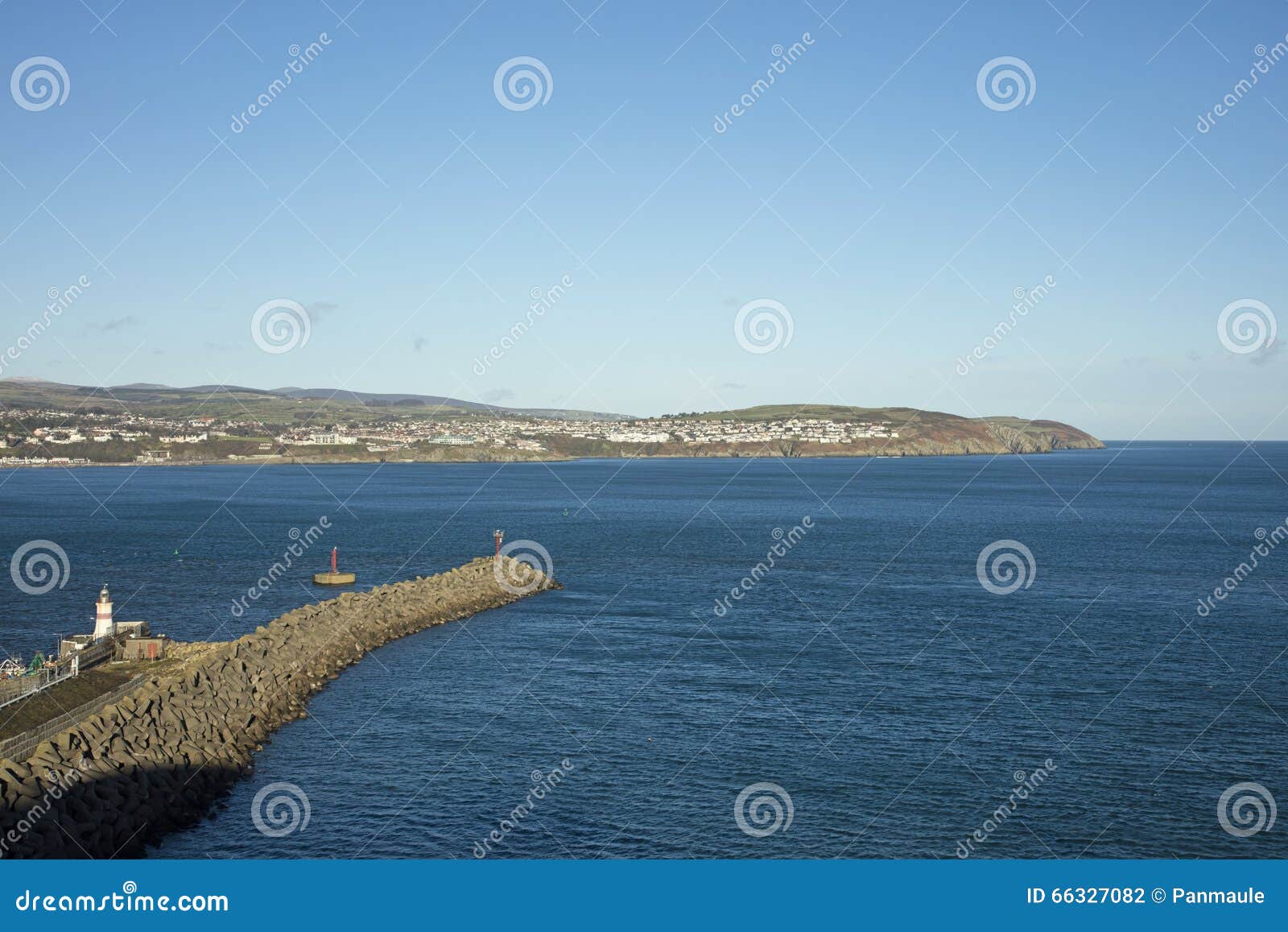 Douglas Bay and Breakwater Isle of Man Stock Photo - Image of ocean ...