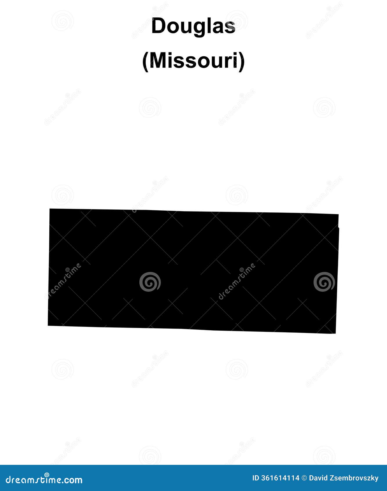 Douglas outline map stock illustration. Illustration of contour - 361614114