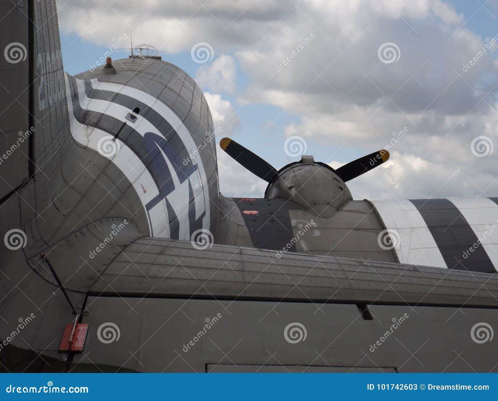 Douglas Dakota C-47 Skytrain Editorial Stock Photo - Image of clouds ...