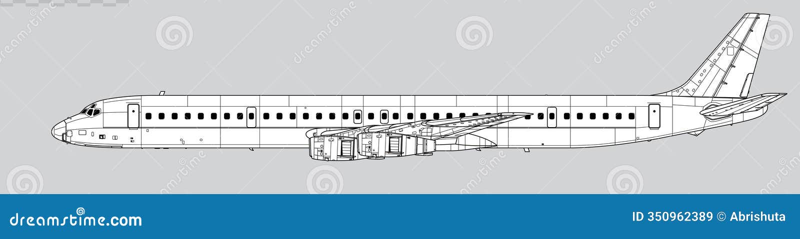 Narrow Body Aircraft Seat Map Vector Illustration | CartoonDealer.com ...