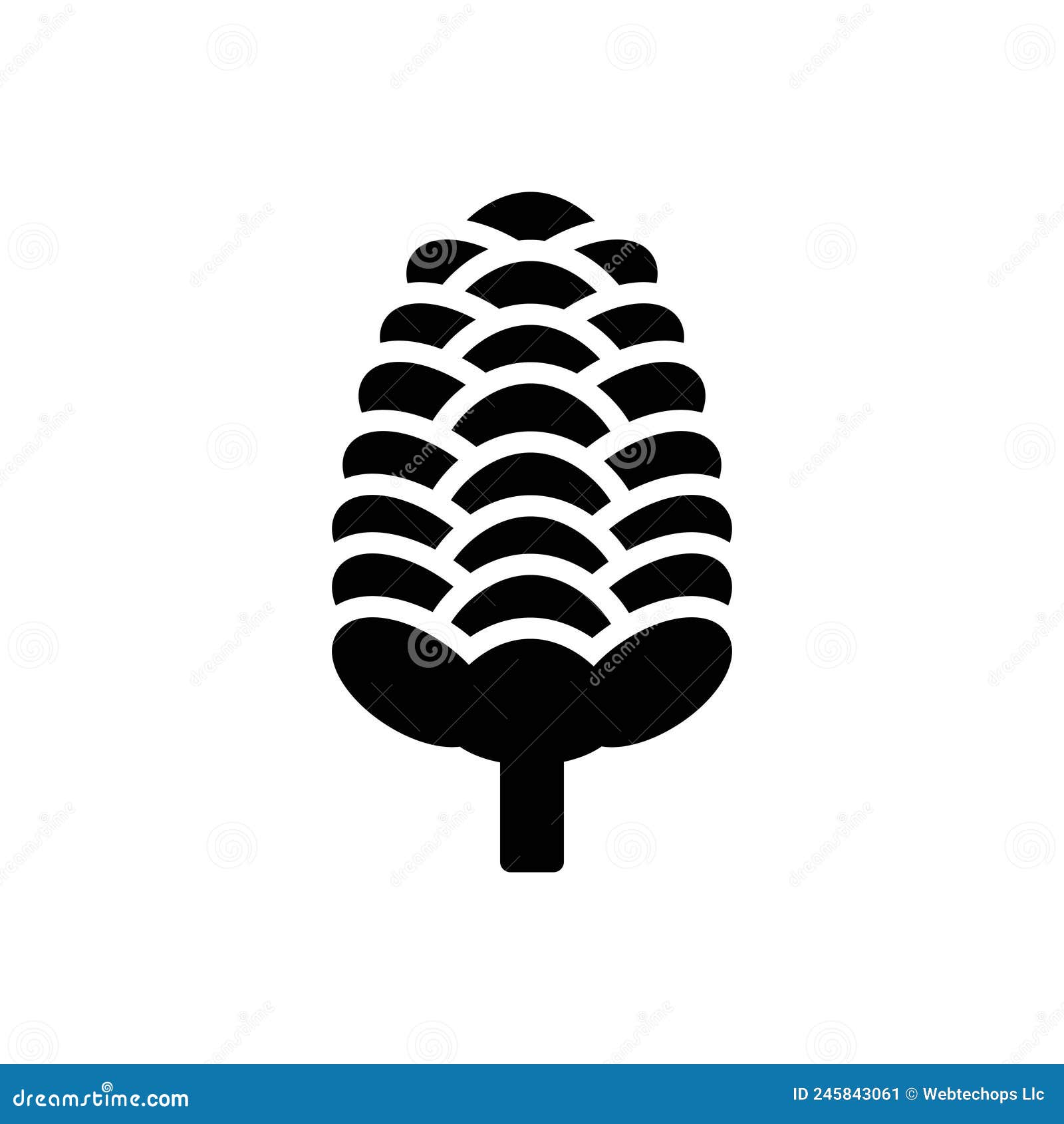 Black Solid Icon for Douglas, Tree and Nature Stock Vector ...