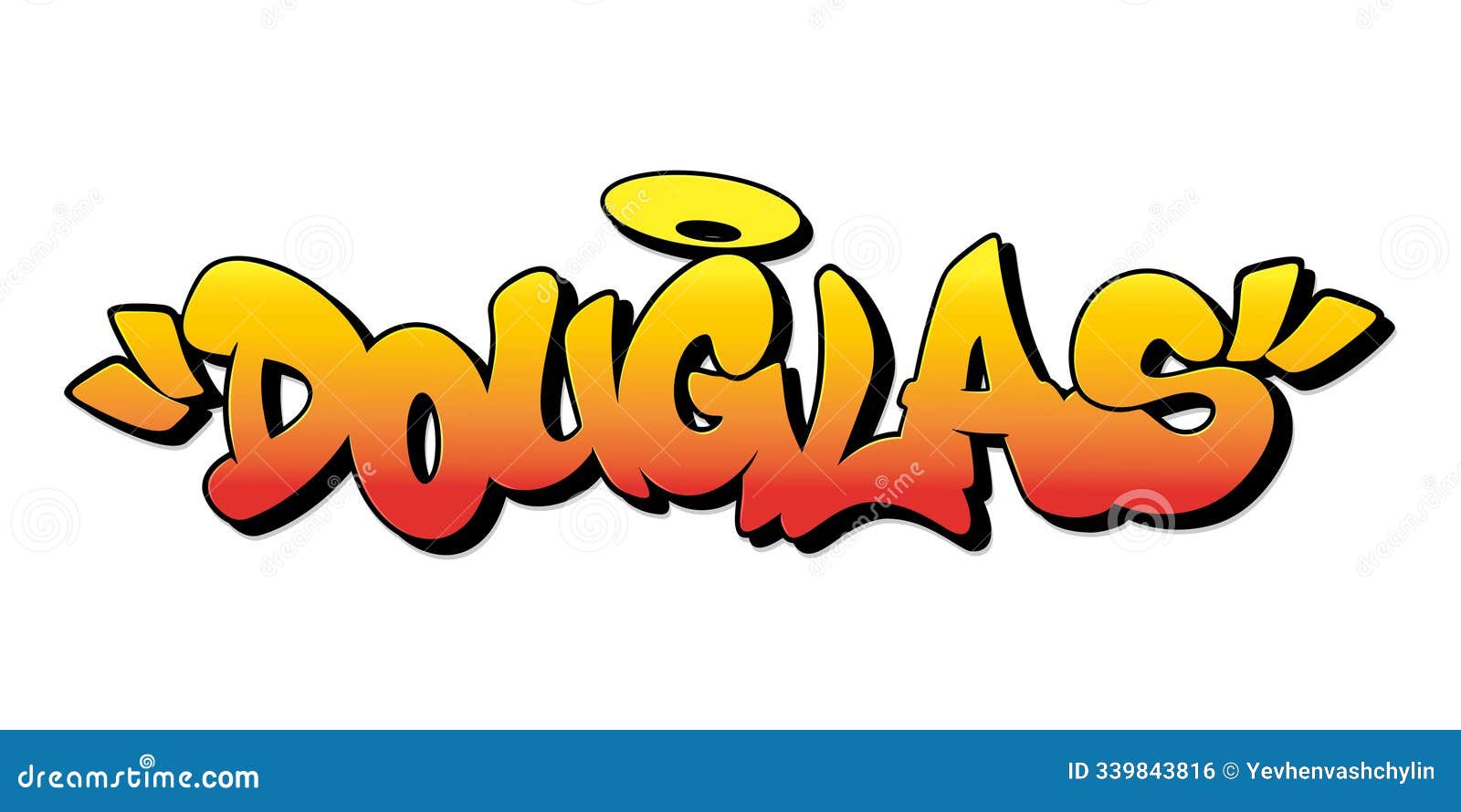 Douglas Name in Graffiti Style. Vector Illustration. Stock Illustration ...