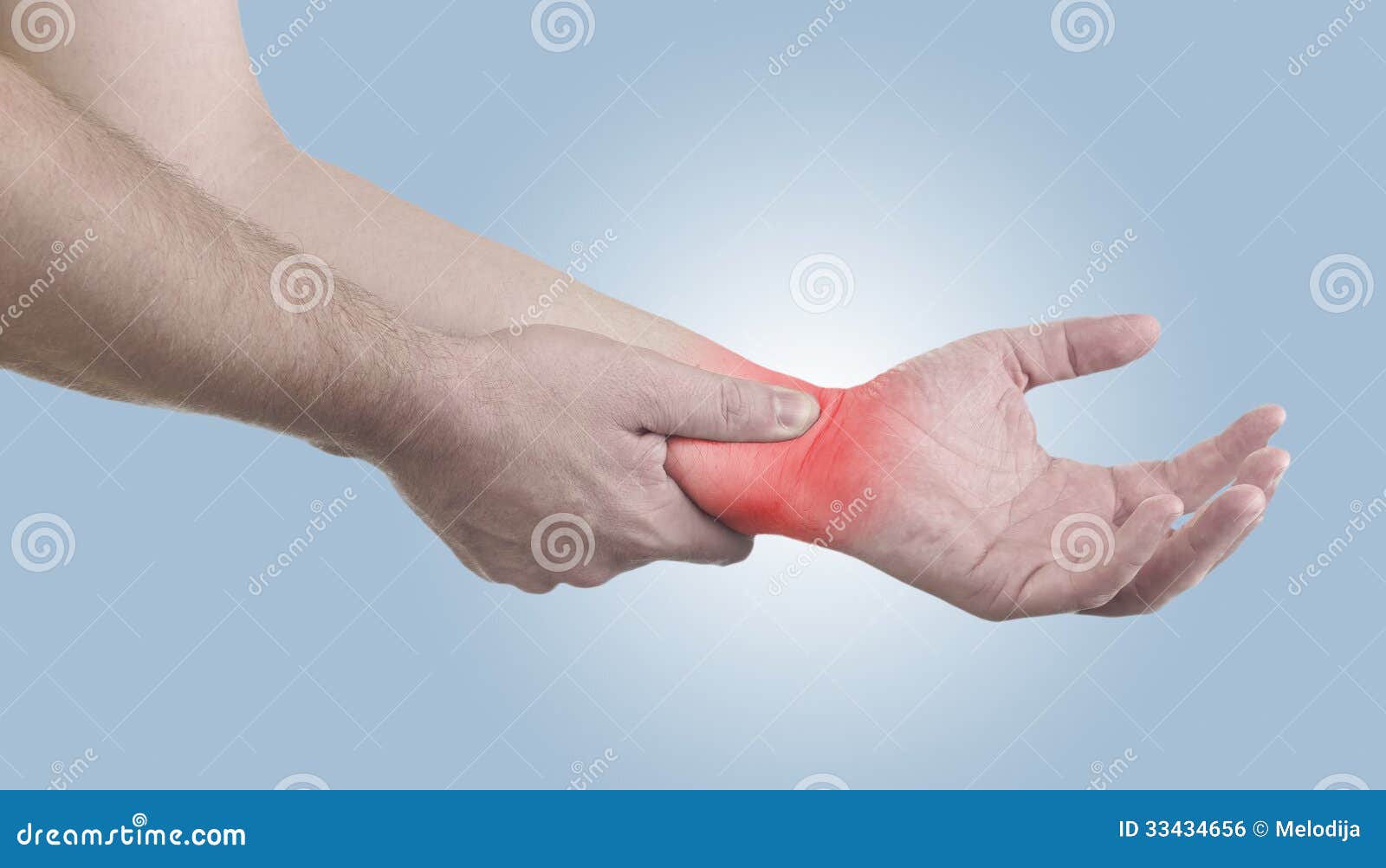 Douleur Dans Un Poignet D'homme Photo stock - Image du arthrite, doigt ...