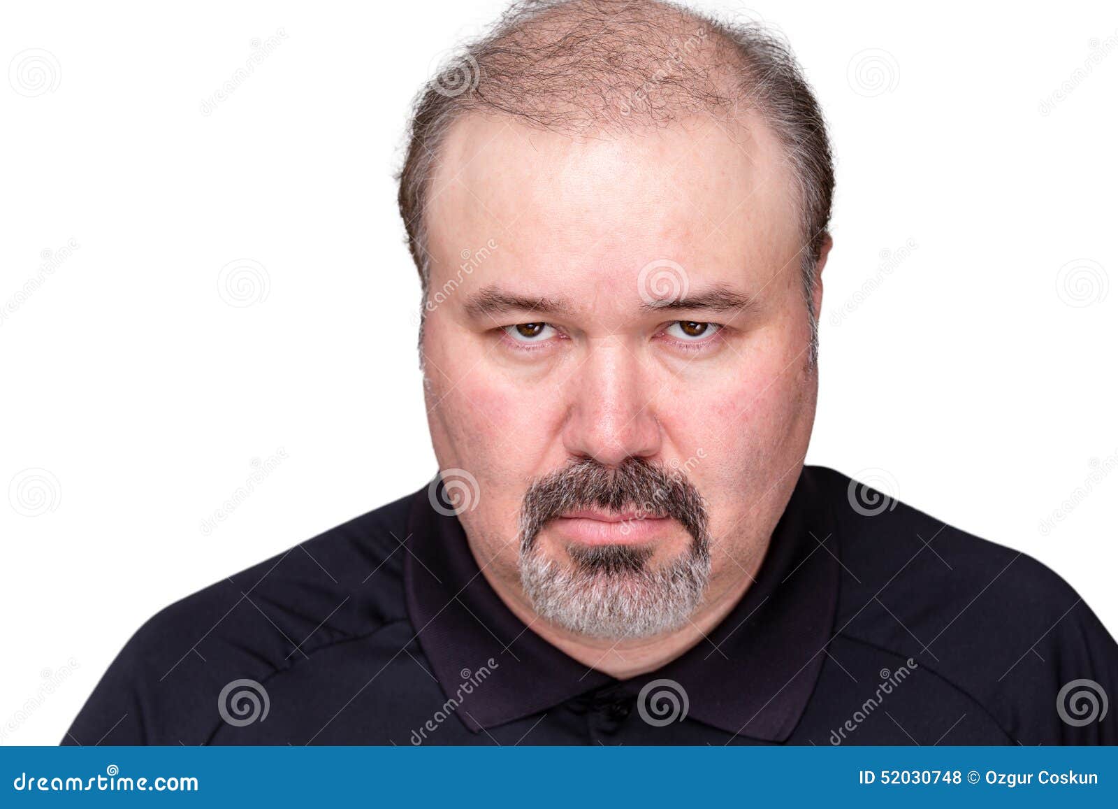 Dour Angry Man Glowering at the Camera Stock Photo - Image of look ...