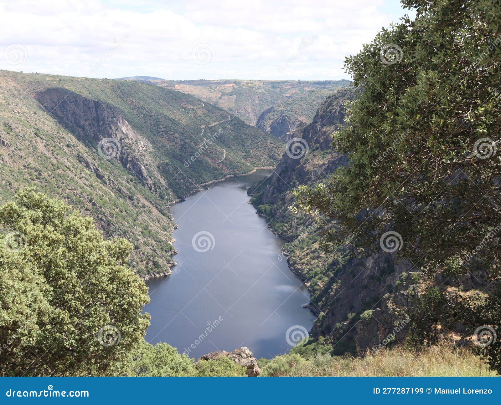 Douro River Natural Border between Spain Portugal Natural Deep Stock ...