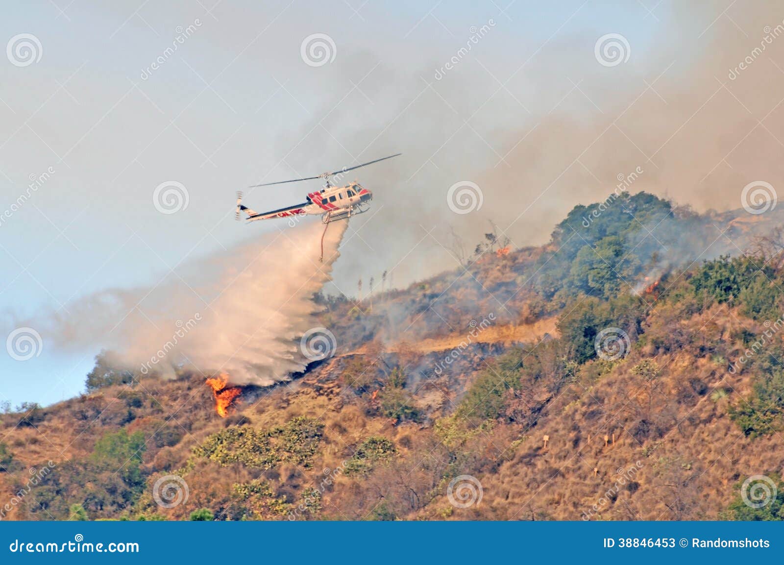 Dousing the Flames stock image. Image of helicopter, drought - 38846453