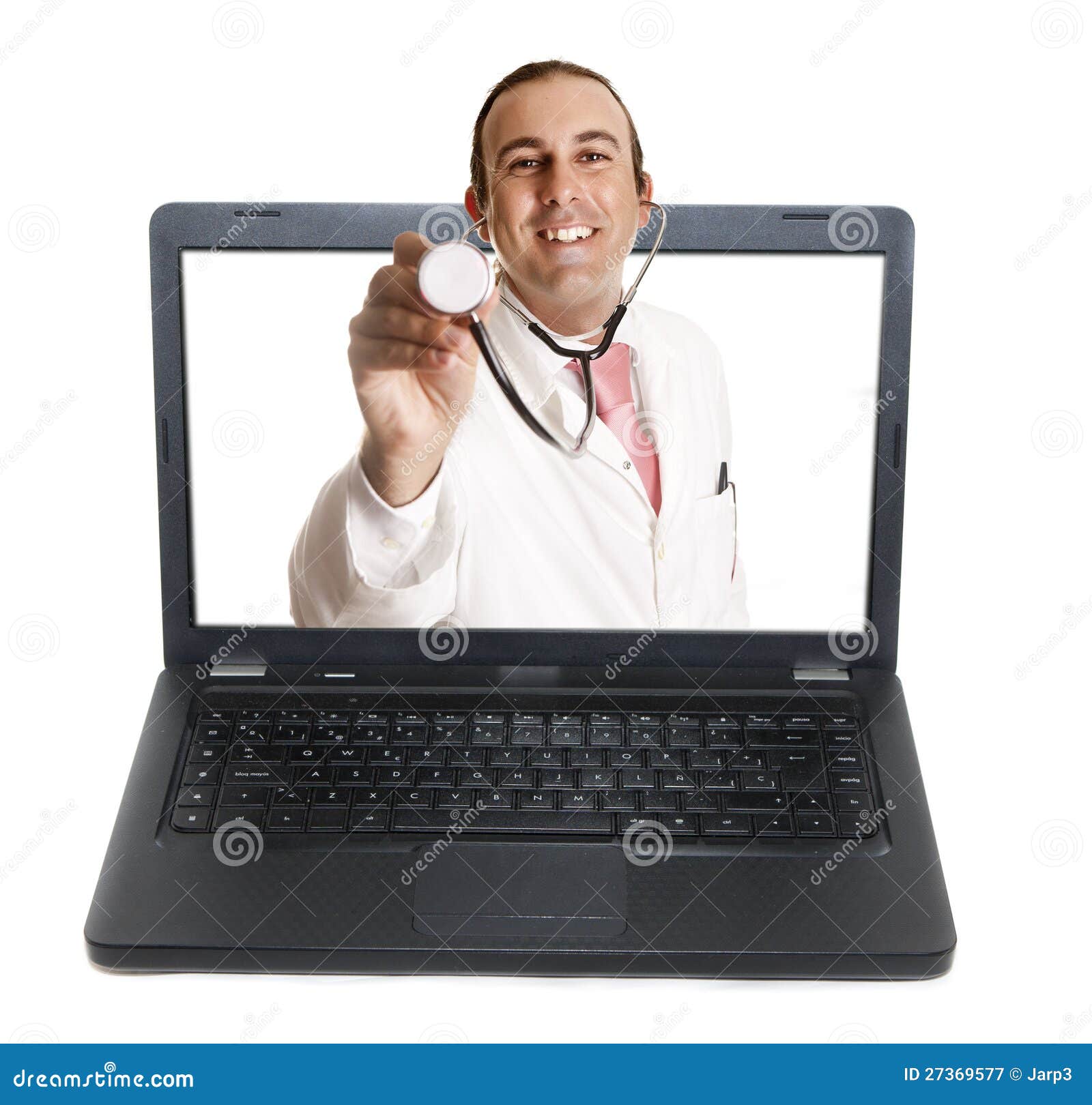 Doutor do PC imagem de stock. Imagem de indicador, homem - 27369577