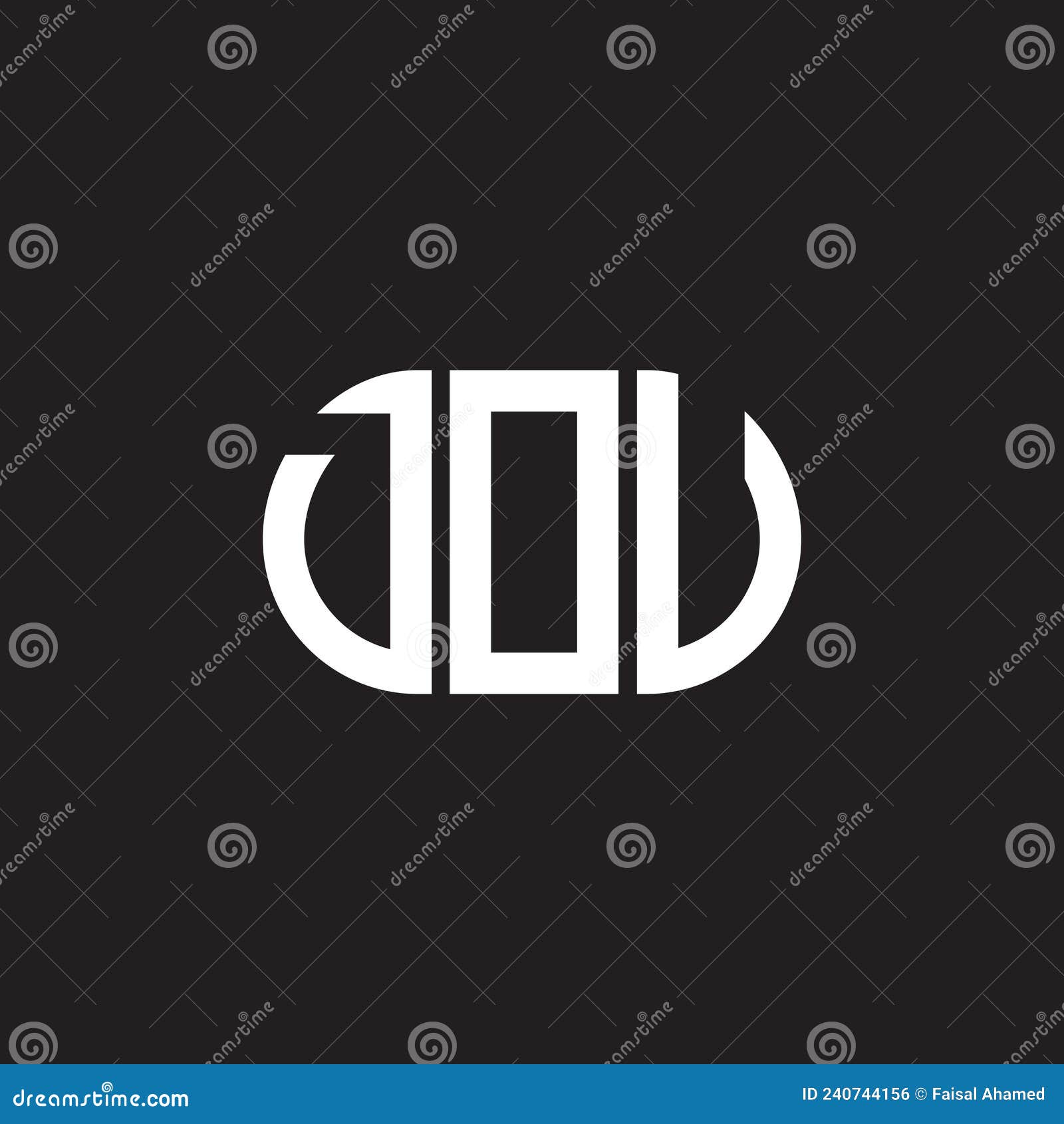 DOV Letter Logo Design on Black Background. DOV Creative Initials ...