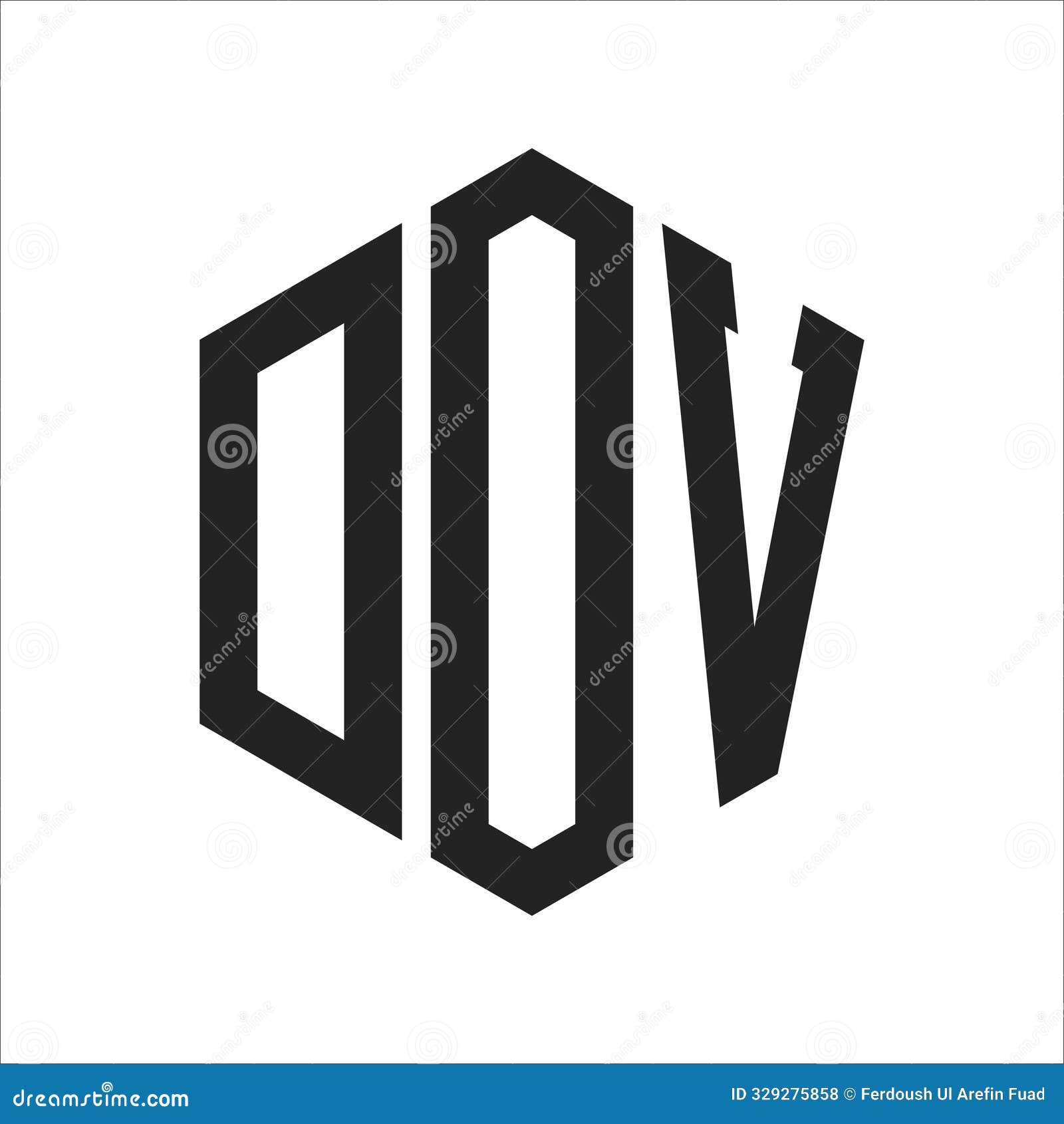 DOV Logo Design. Initial Letter DOV Monogram Logo Using Hexagon Shape ...