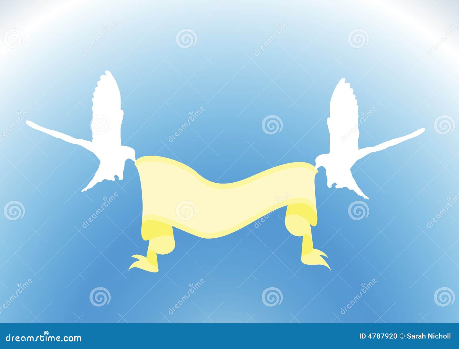 Dove Banner Yellow stock illustration. Illustration of celebration ...