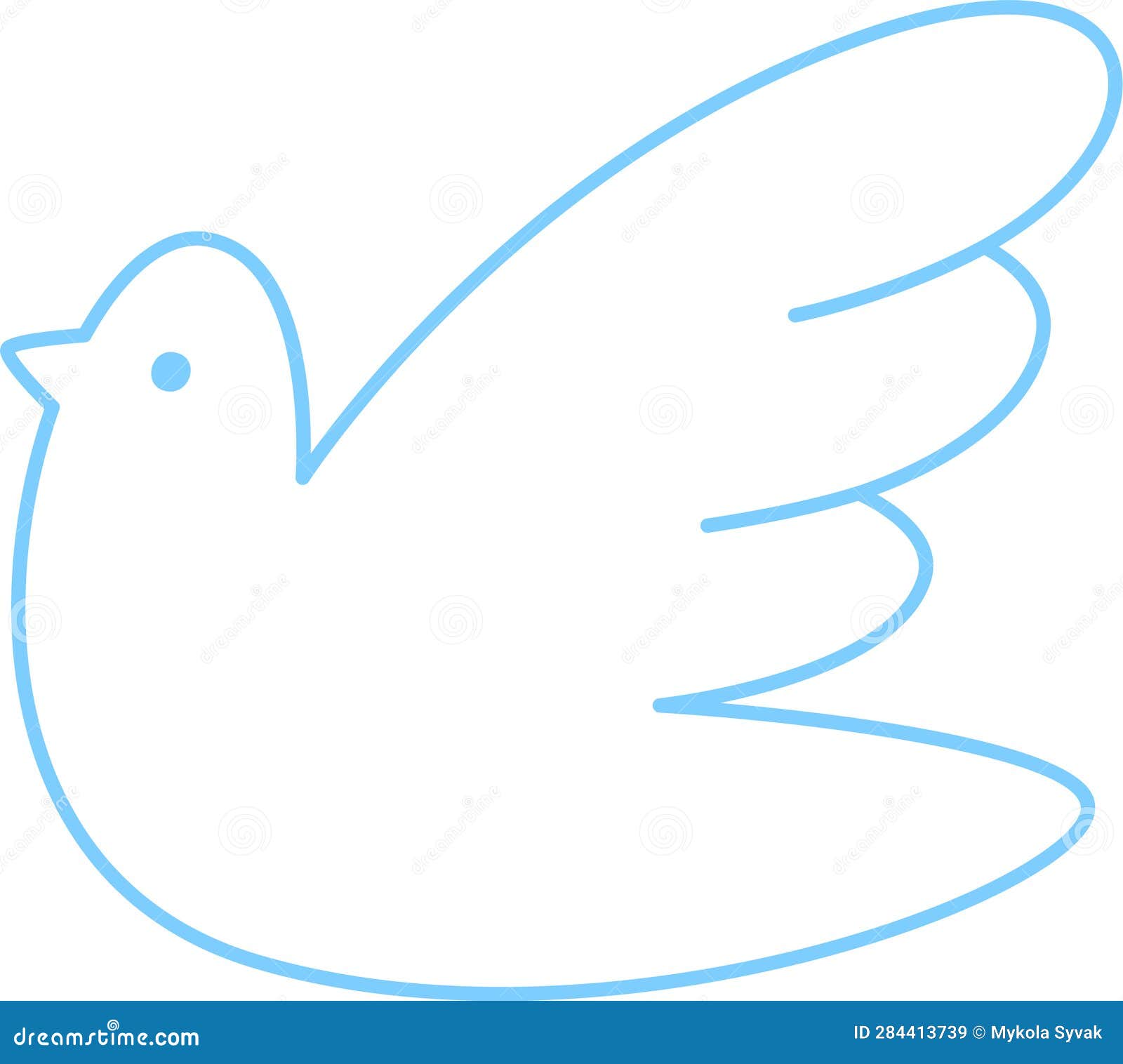 Dove Bird Peace Lined stock vector. Illustration of icon - 284413739