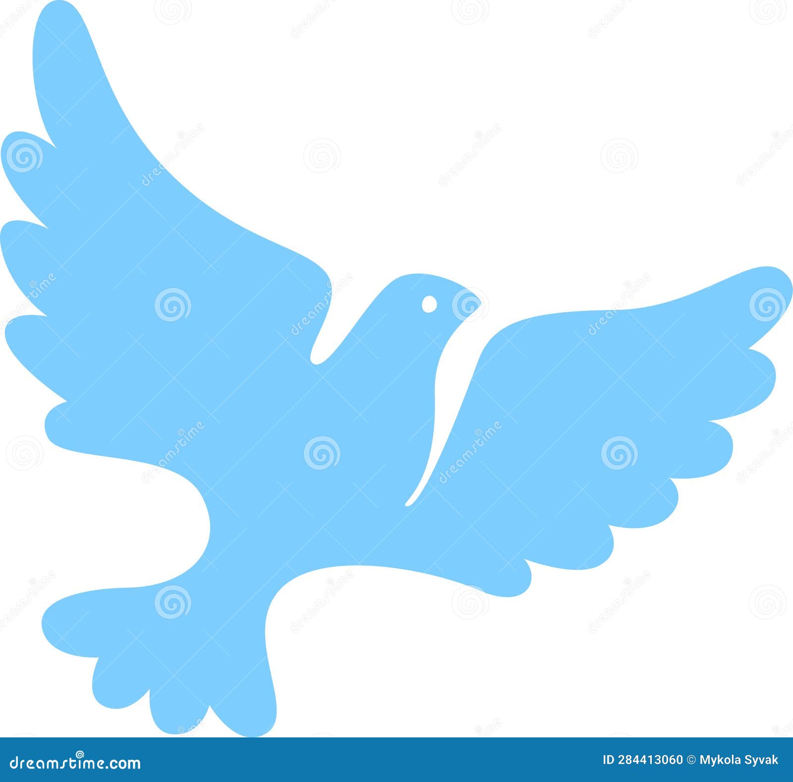 Bird Peace Dove Flying Coloring Page Cartoon Illustration ...