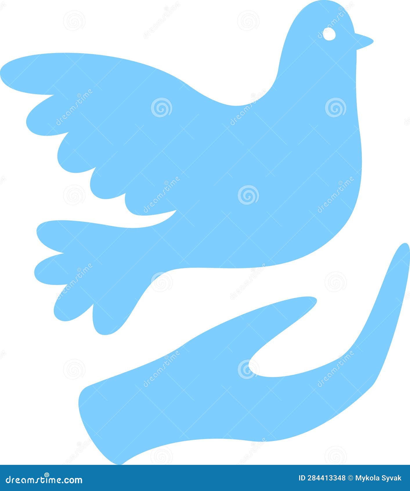 Dove Bird Peace Silhouette stock vector. Illustration of white - 284413348